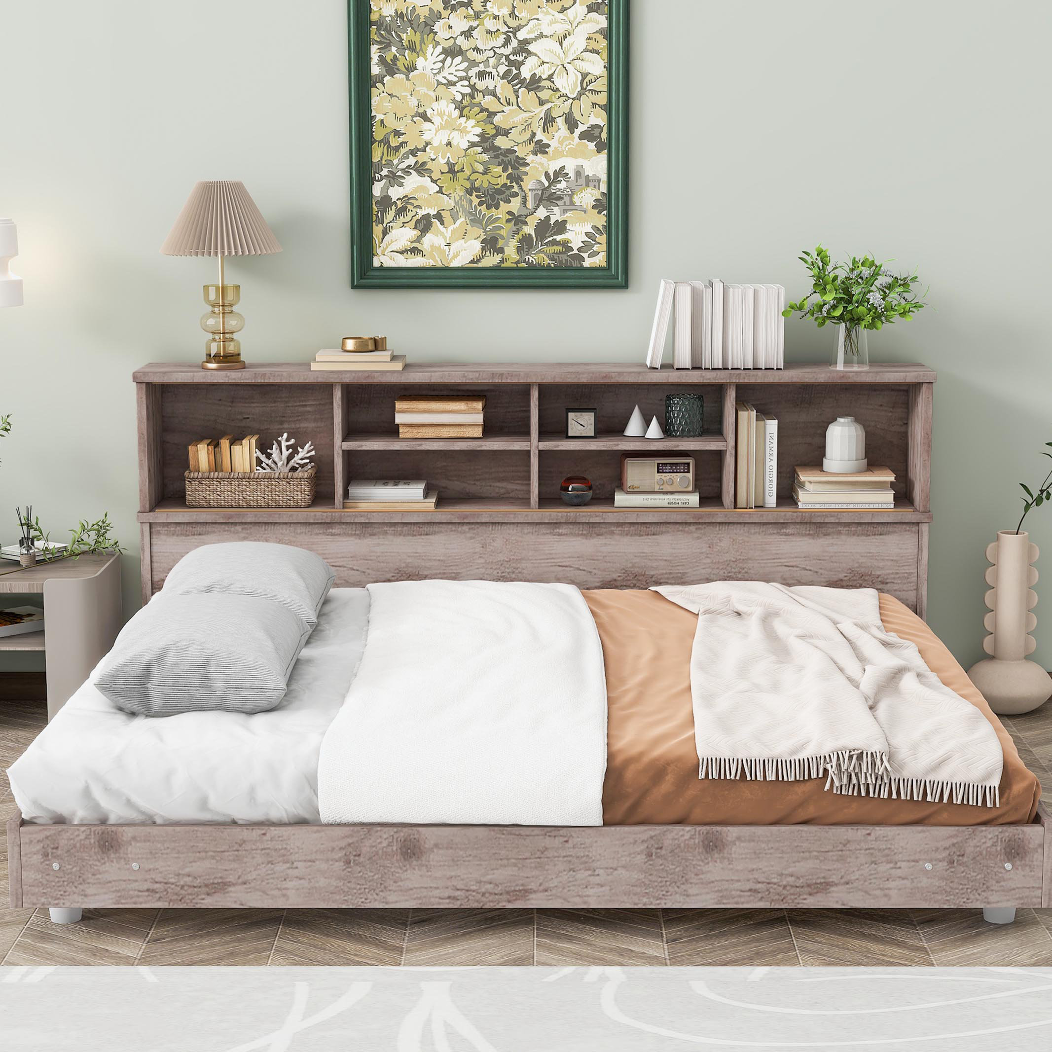 Millwood Pines Daybed Frame With Storage Bookcases | Wayfair