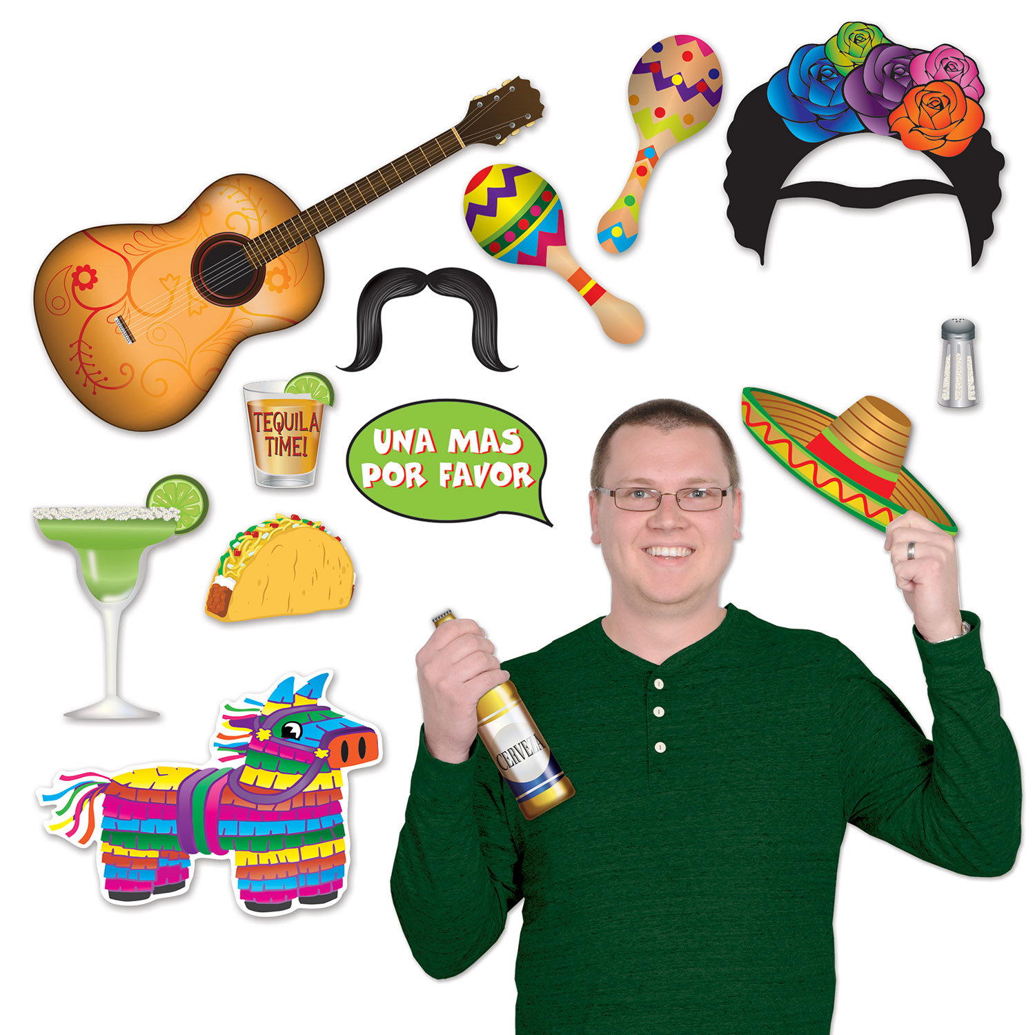 Trinx Fiesta Photo Fun Signs - 3"-17Â¾" - Pack of 12 | Wayfair