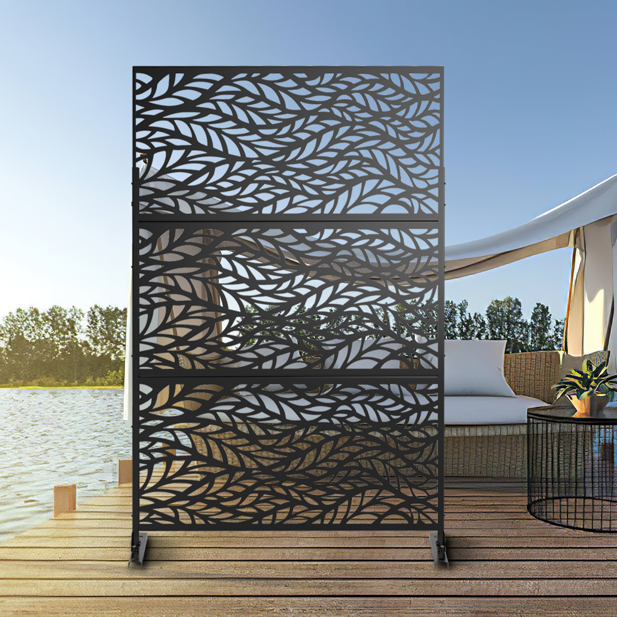 MAYEERTY 4 ft. H x 6 ft. W Metal Privacy Screen & Reviews - Wayfair Canada