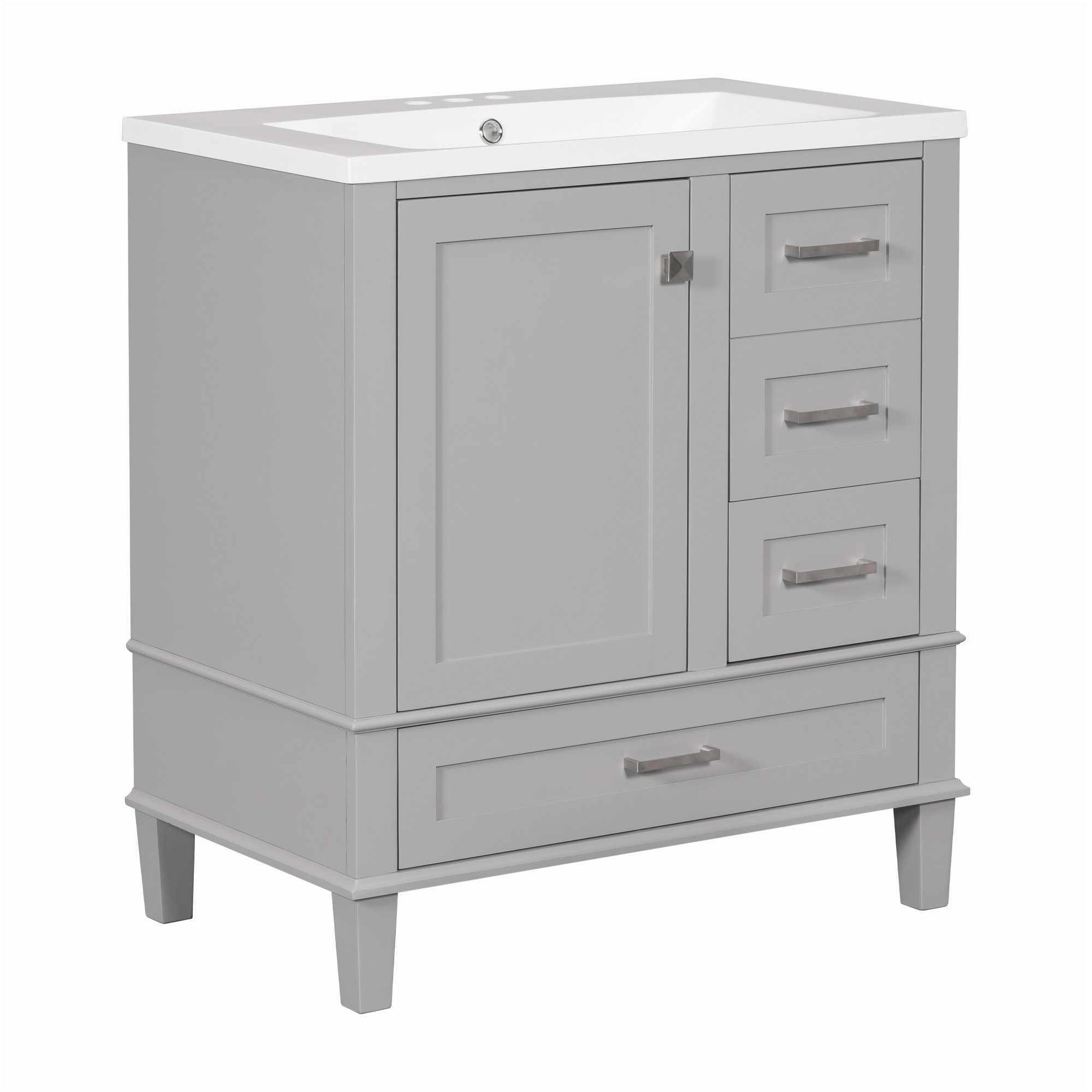 Winston Porter Shalyssa 18'' Single Bathroom Vanity with Resin Top ...