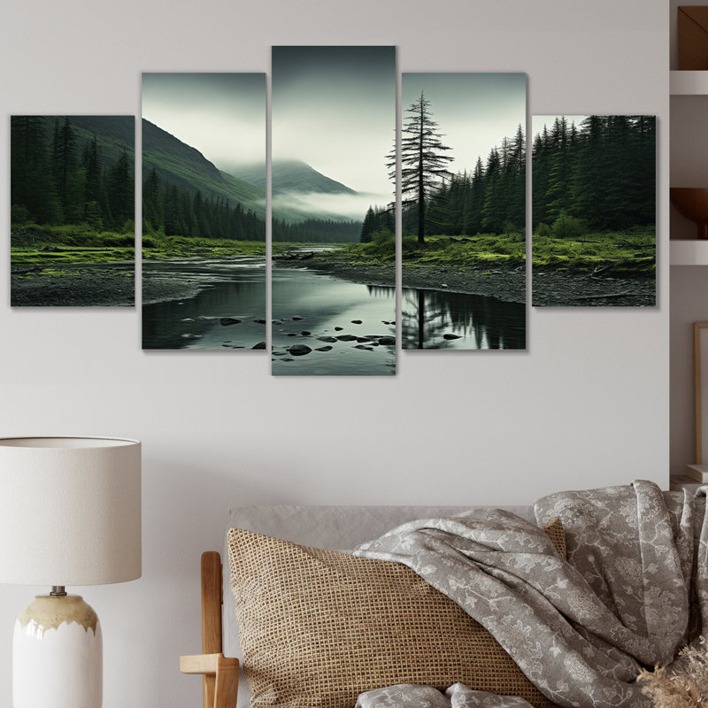 Design Art Alaska Wilderness Solitude - Landscapes Metal Wall Decor Set ...
