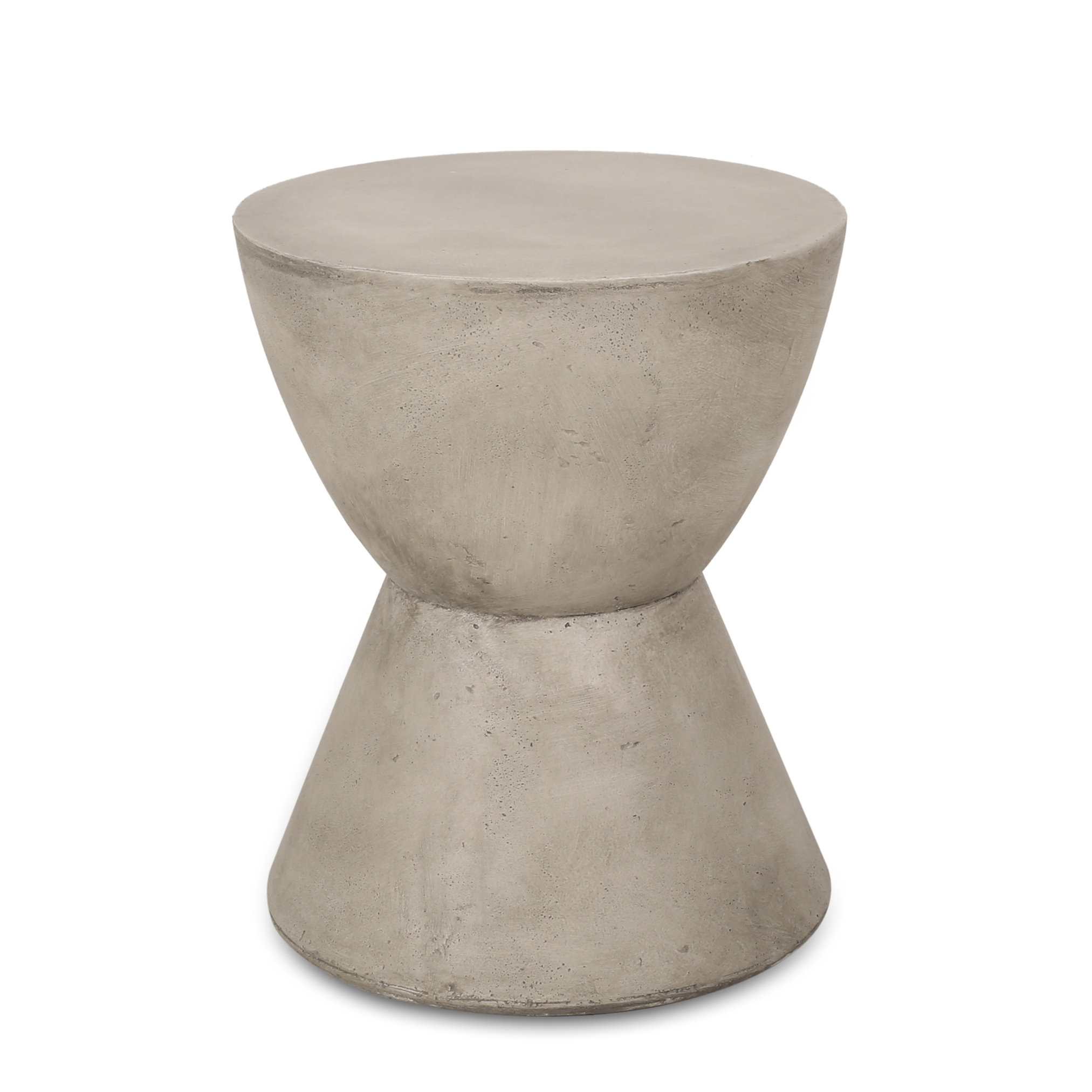 Ivy Bronx Modern Lightweight MGO Outdoor Side Table With Hourglass ...