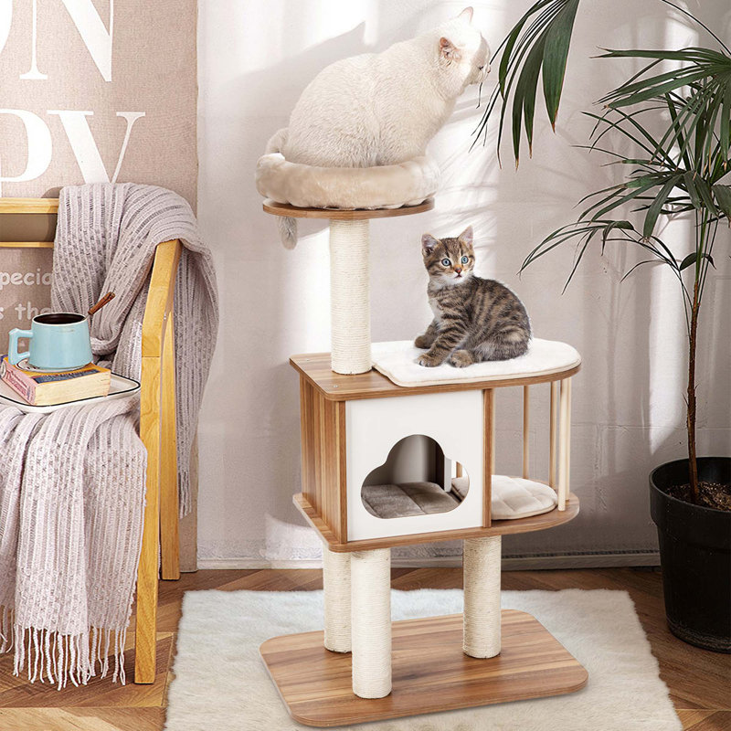 Tucker Murphy Pet™ 46" Maynerd Wooden Cat Tree & Reviews | Wayfair