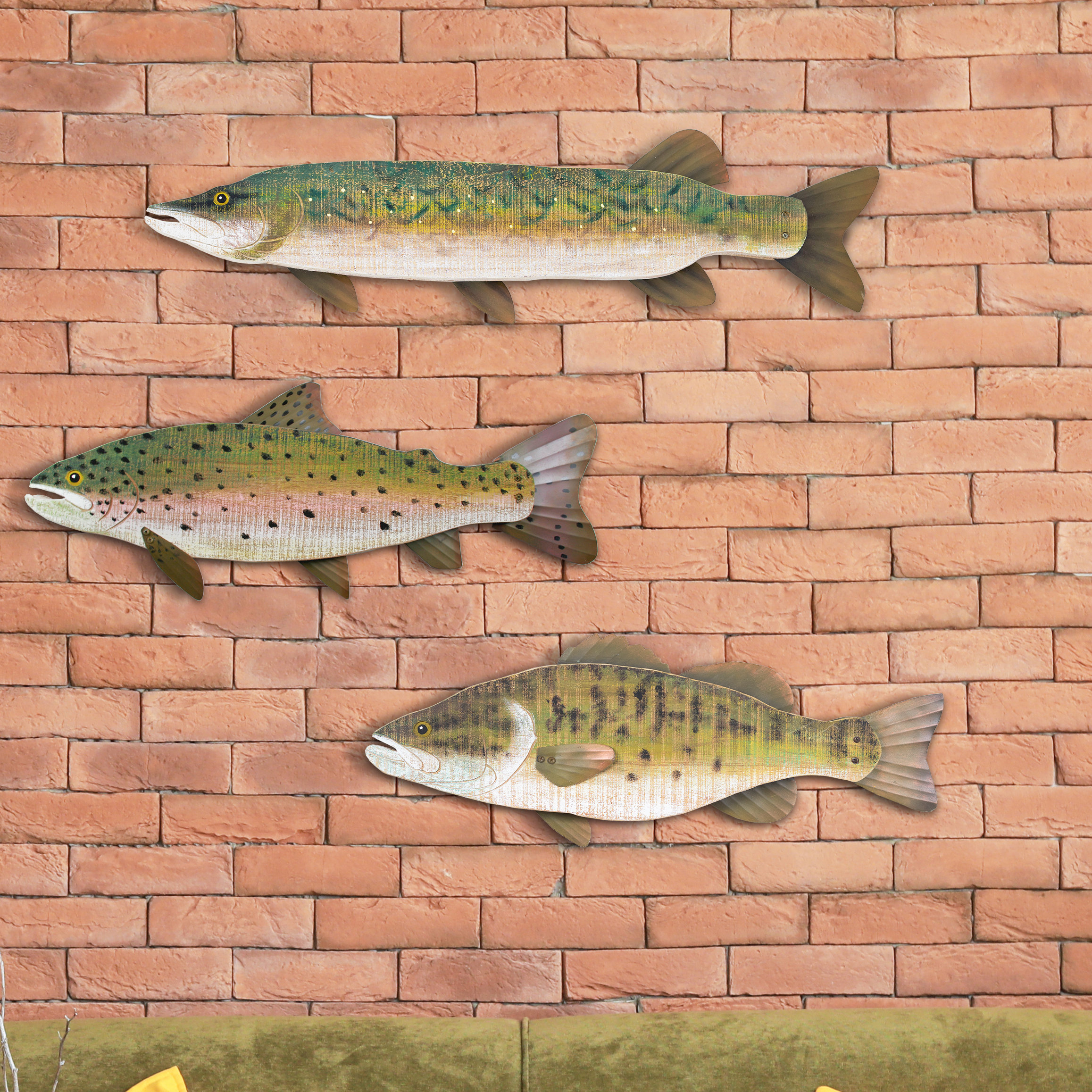 Loon Peak® 3 Piece Lake Fish Wall Décor Set & Reviews | Wayfair