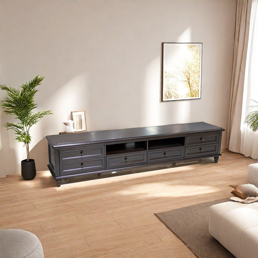 The Invincibles home Solid Wood TV Console Simplistic Vintage Style ...