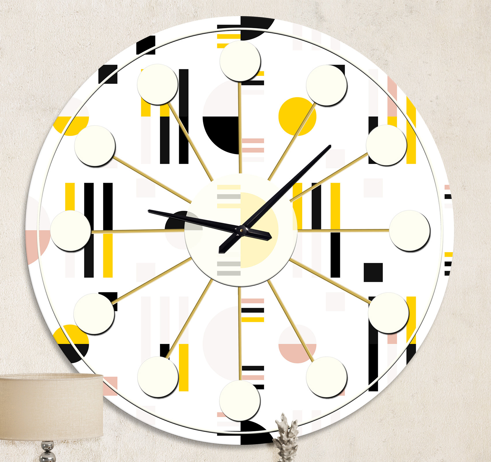 East Urban Home Retro Geometric Design X - Mid-Century Modern wall ...