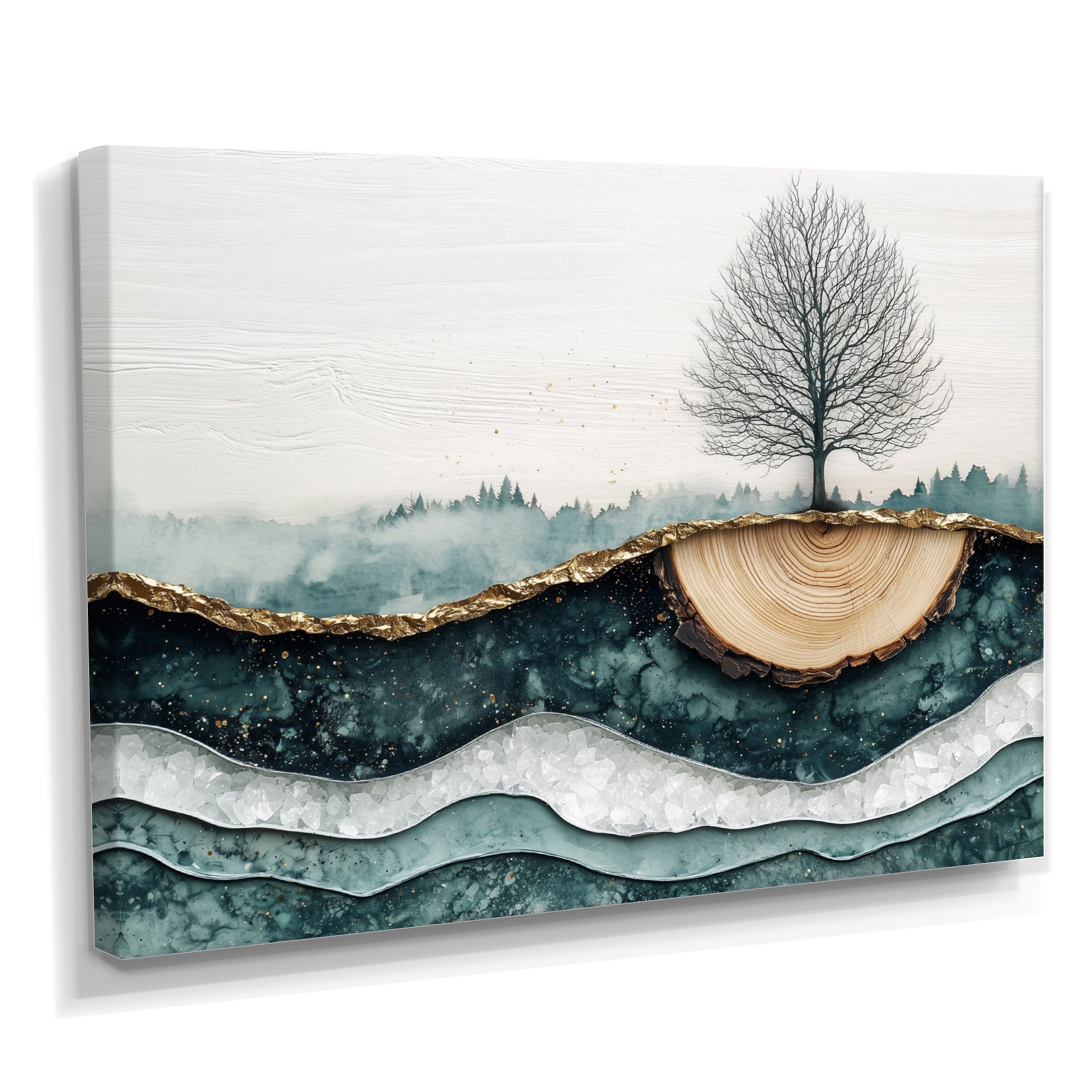 Lark Manor™ Jackleen Winter Tree In Ink Geode Landscape III - forest ...