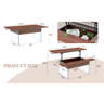 Ebern Designs Multifunctional Lift Top Coffee Table with Dark Wood ...
