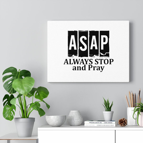Blue Elephant ASAP Always Stop And Pray - Wrapped Canvas Art Prints ...