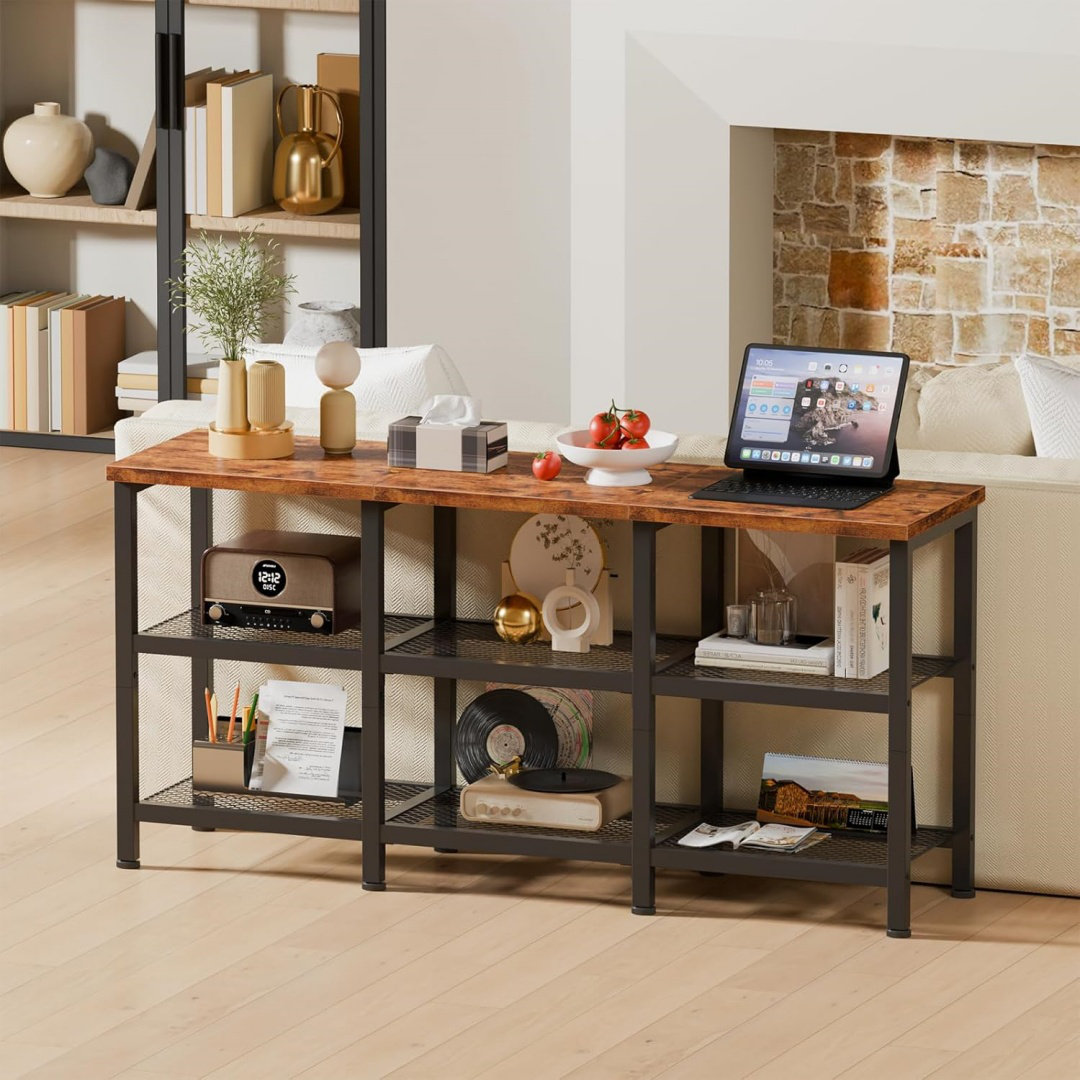 17 Stories TV Stand, Small Media Console Table With 3-Tier Storage ...