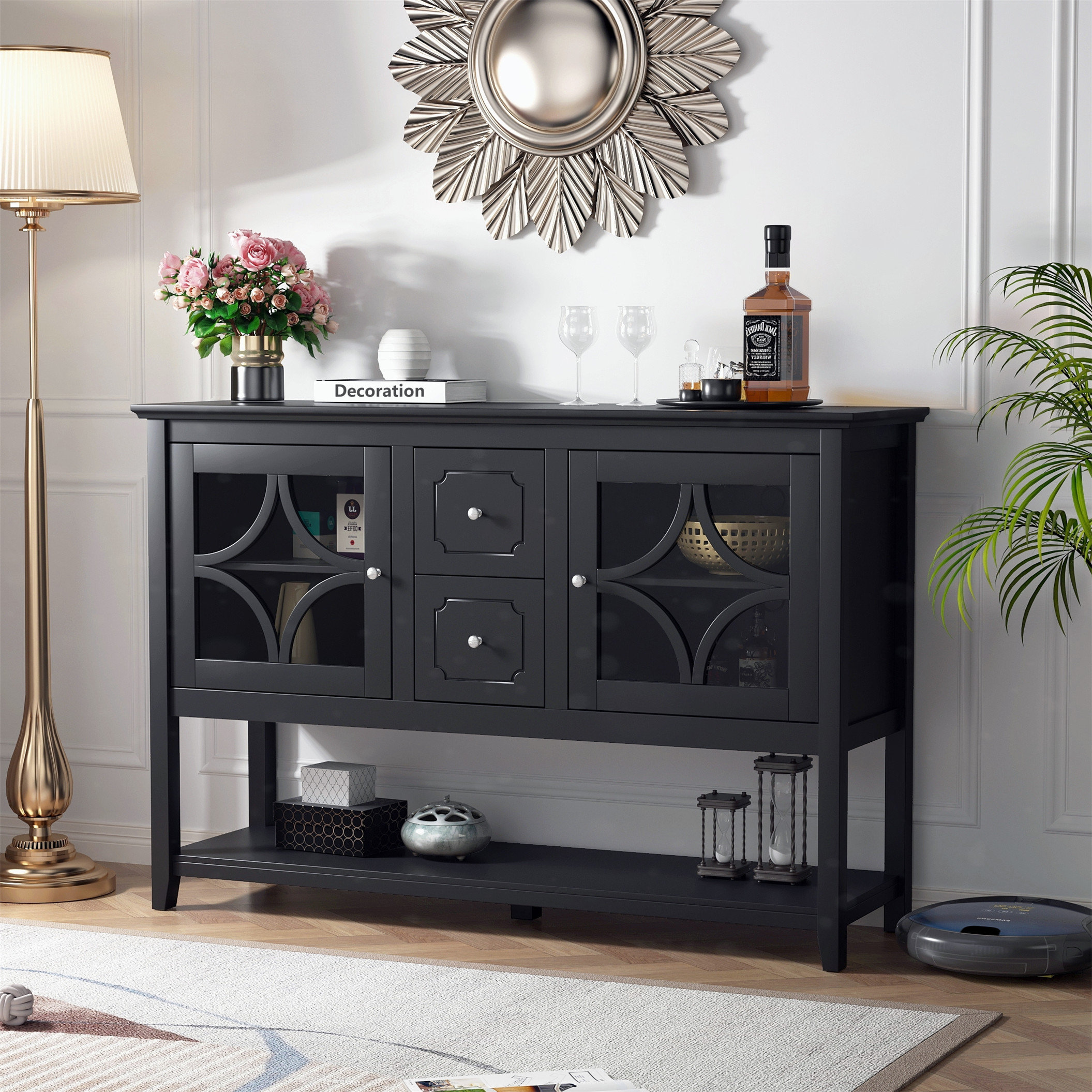Lark Manor™ Versatile Console Table with Adjustable Shelves and Stylish ...