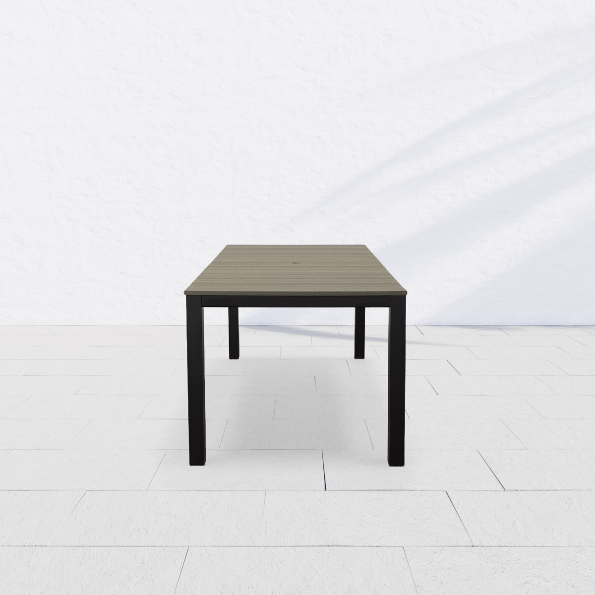 TANGENTWOOD Park City Dining Table with All-Weather Woodgrain HDPE ...