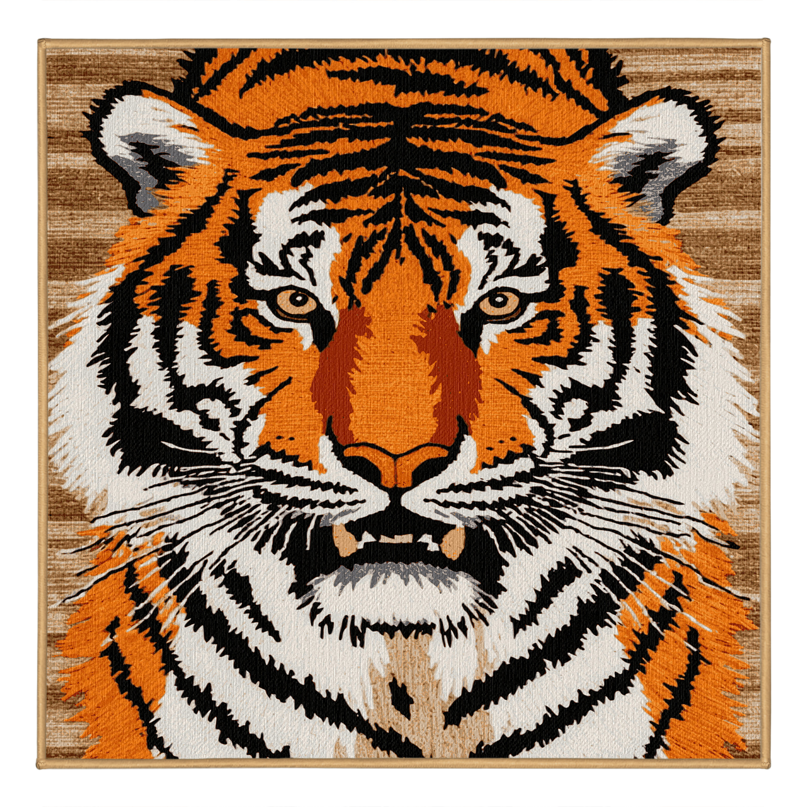 Foundry Select Washable Siberian Tiger Big Cats Area Rug | Wayfair