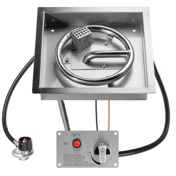 Celestial Fire Glass Square CSA Certified Fire Pit Burner Kit ...
