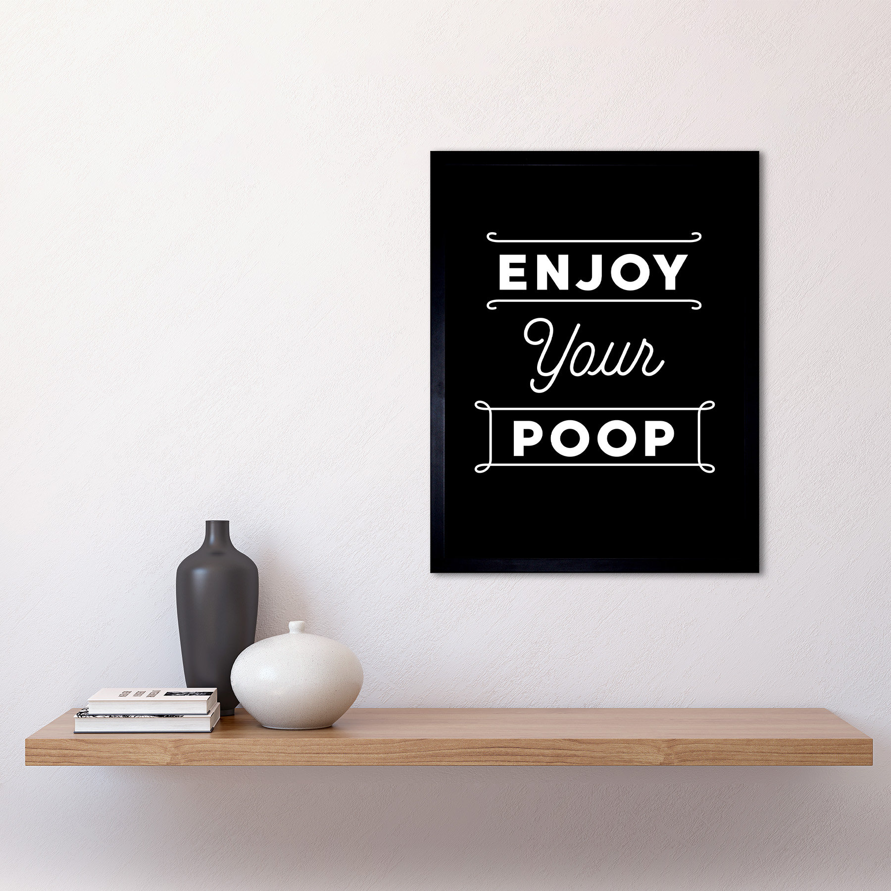 Maturi Enjoy Your Poop Funny Toilet Bathroom Sign Bathroom Wall Art ...