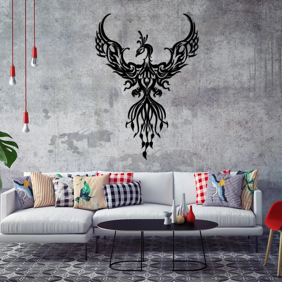 Bungalow Rose Phoenix Metal Wall Art, Metal Wall Sign, Metal Wall ...