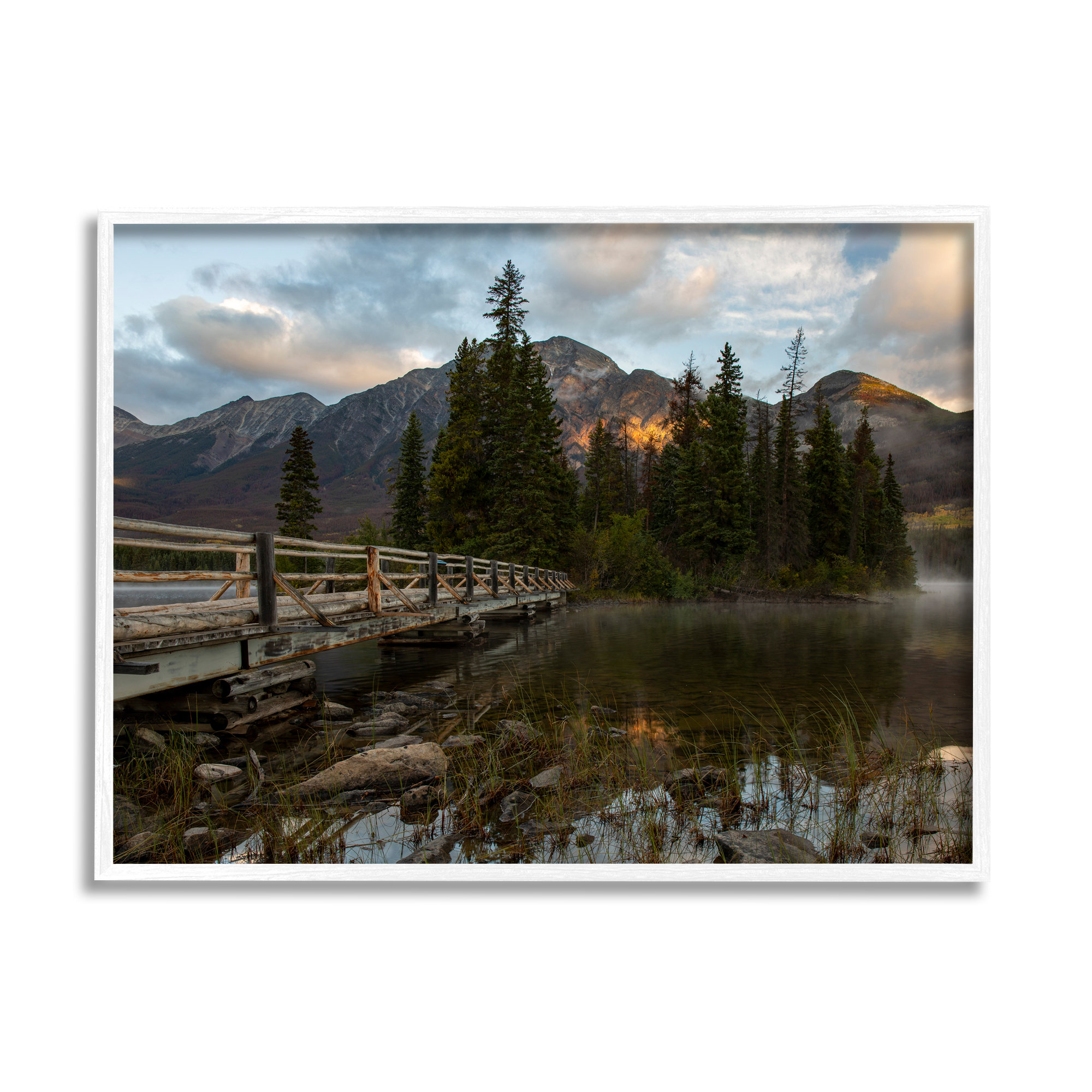 Stupell Industries Forest Bridge Photography Framed On Wood by Daniel ...