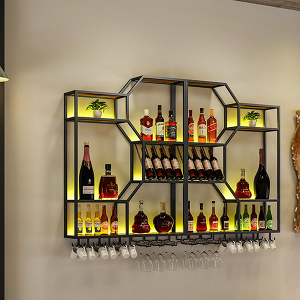 L Wall-hanging Wine Rhythm Creative Multifunctional Wall Mounted Wine ...