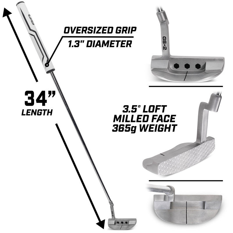Gosports GS2 Tour Golf Putter 34 Right-Handed Mallet Putter With ...