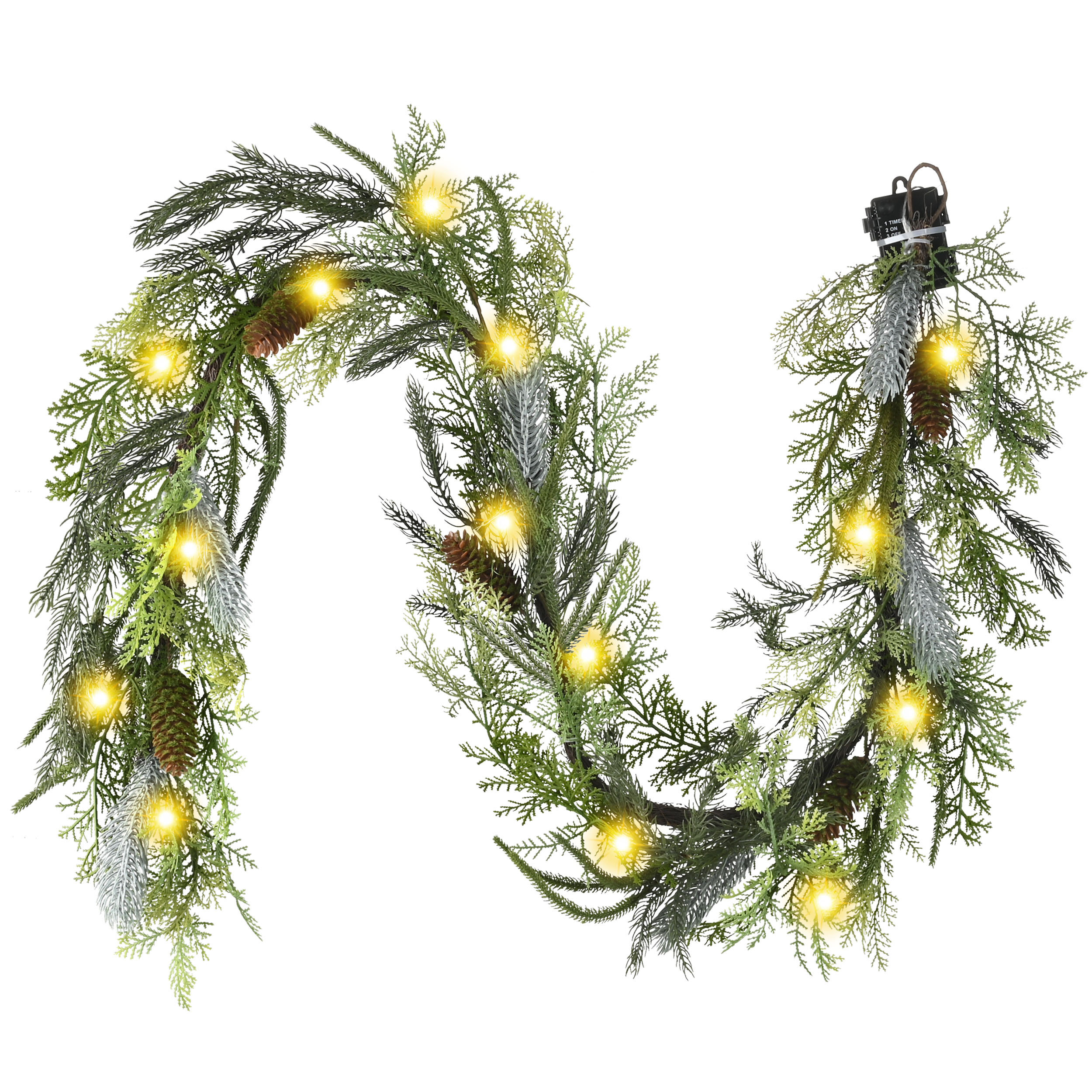 The Holiday Aisle® Kaimani 72 Inch and 108 Inch Lighted Pine and ...