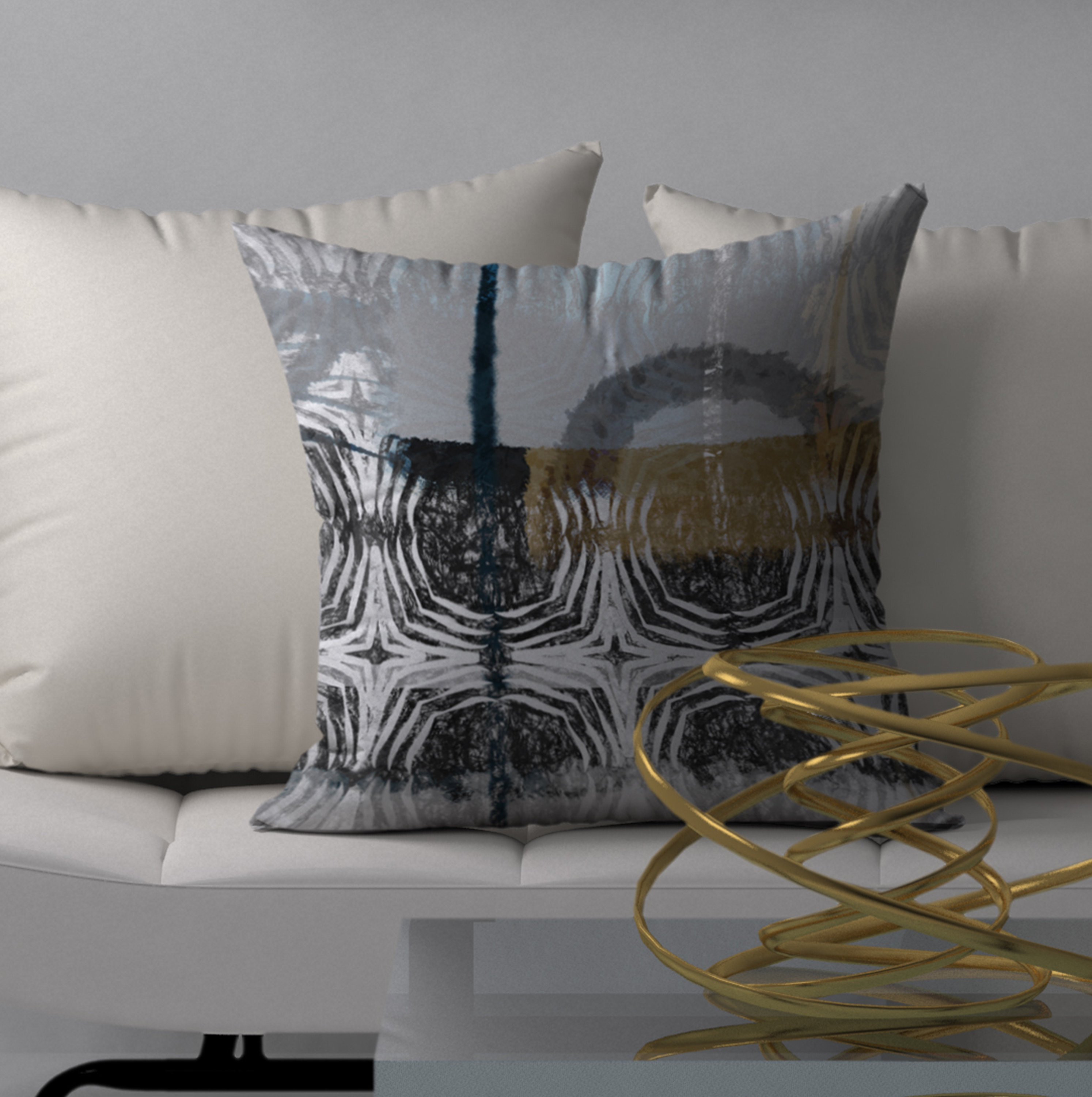 LeRoi Products Abstract Reversible Throw Pillow | Wayfair
