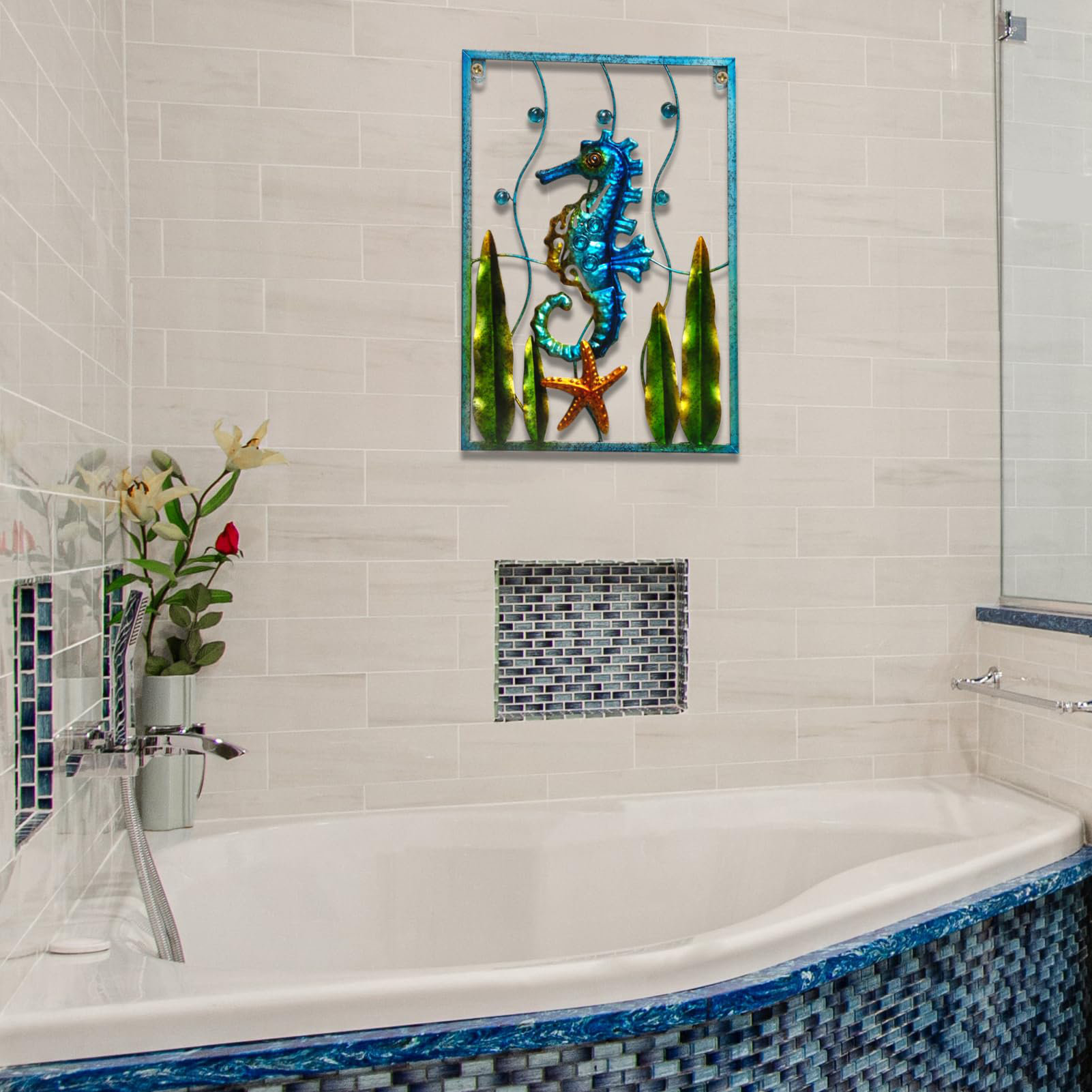 Beachcrest Home Metal Seahorse Wall Decor Seahorse Wall Art | Wayfair