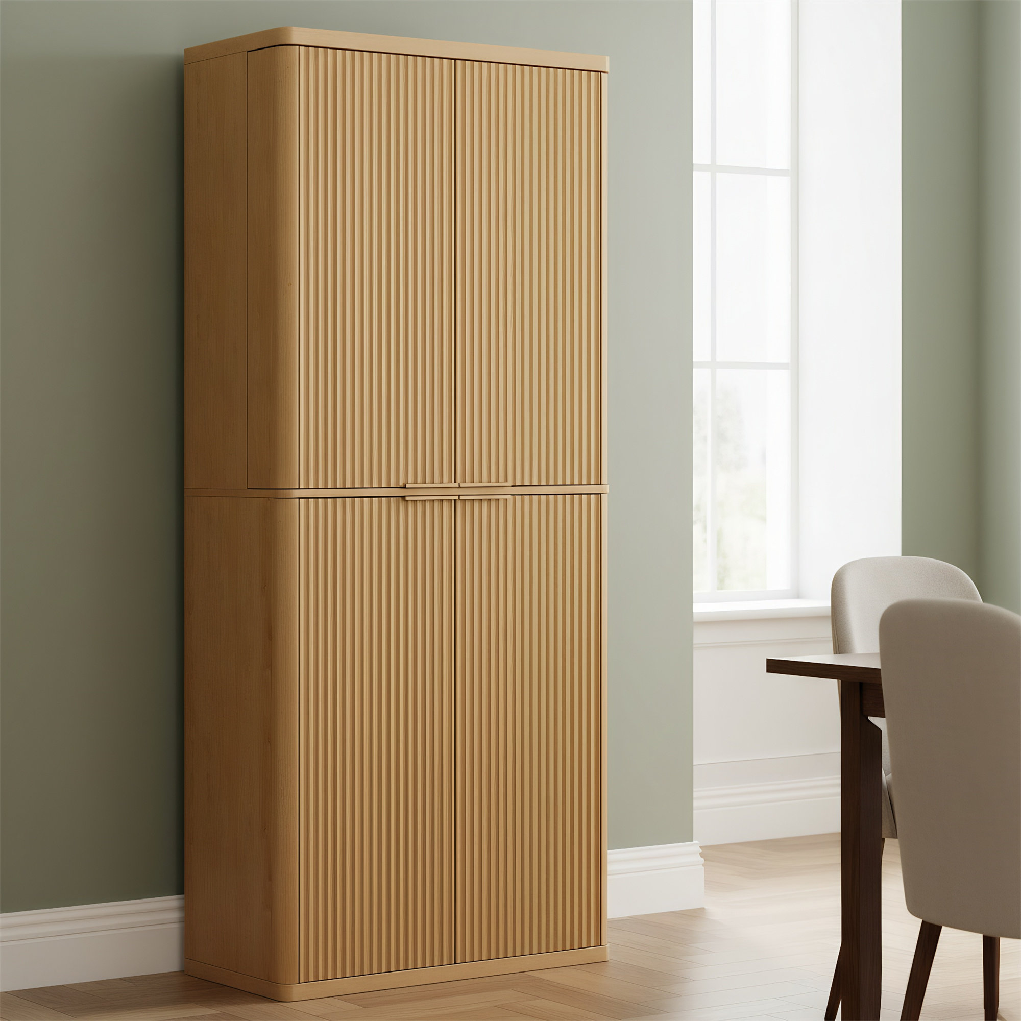 Latitude Run® 72-inch Tall Kitchen Pantry Storage Cabinet With Doors, 6 ...