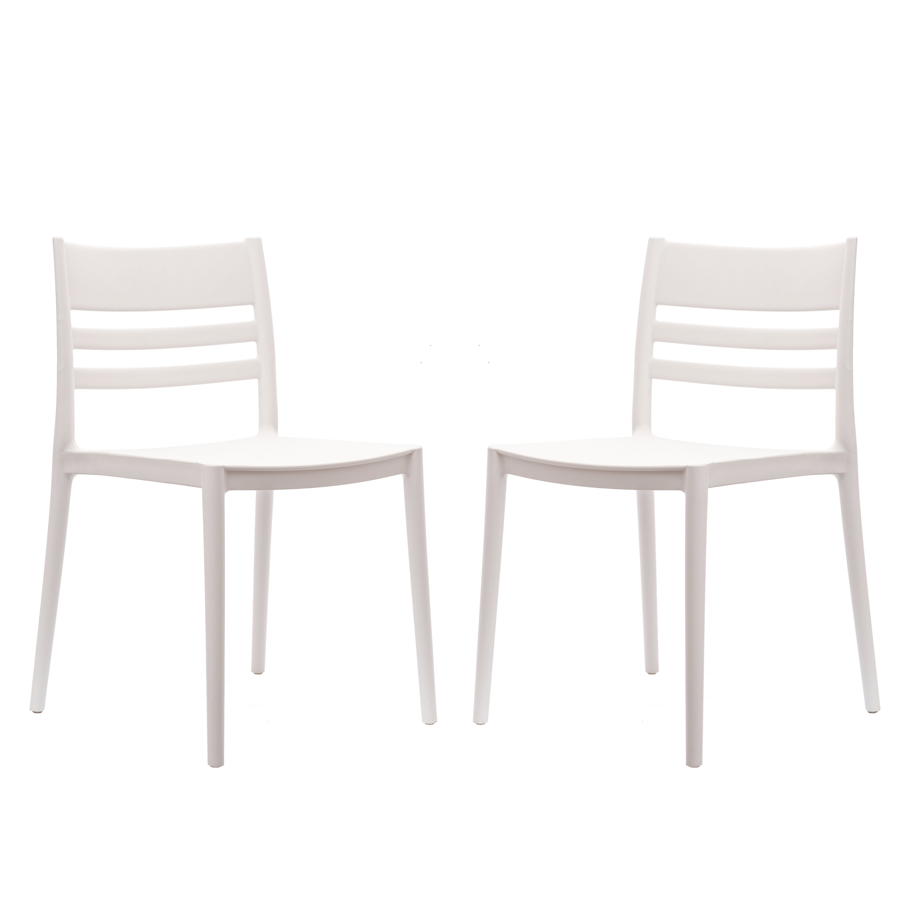 George Oliver Commercial All-Weather Resin Stack Chair With Slatted ...