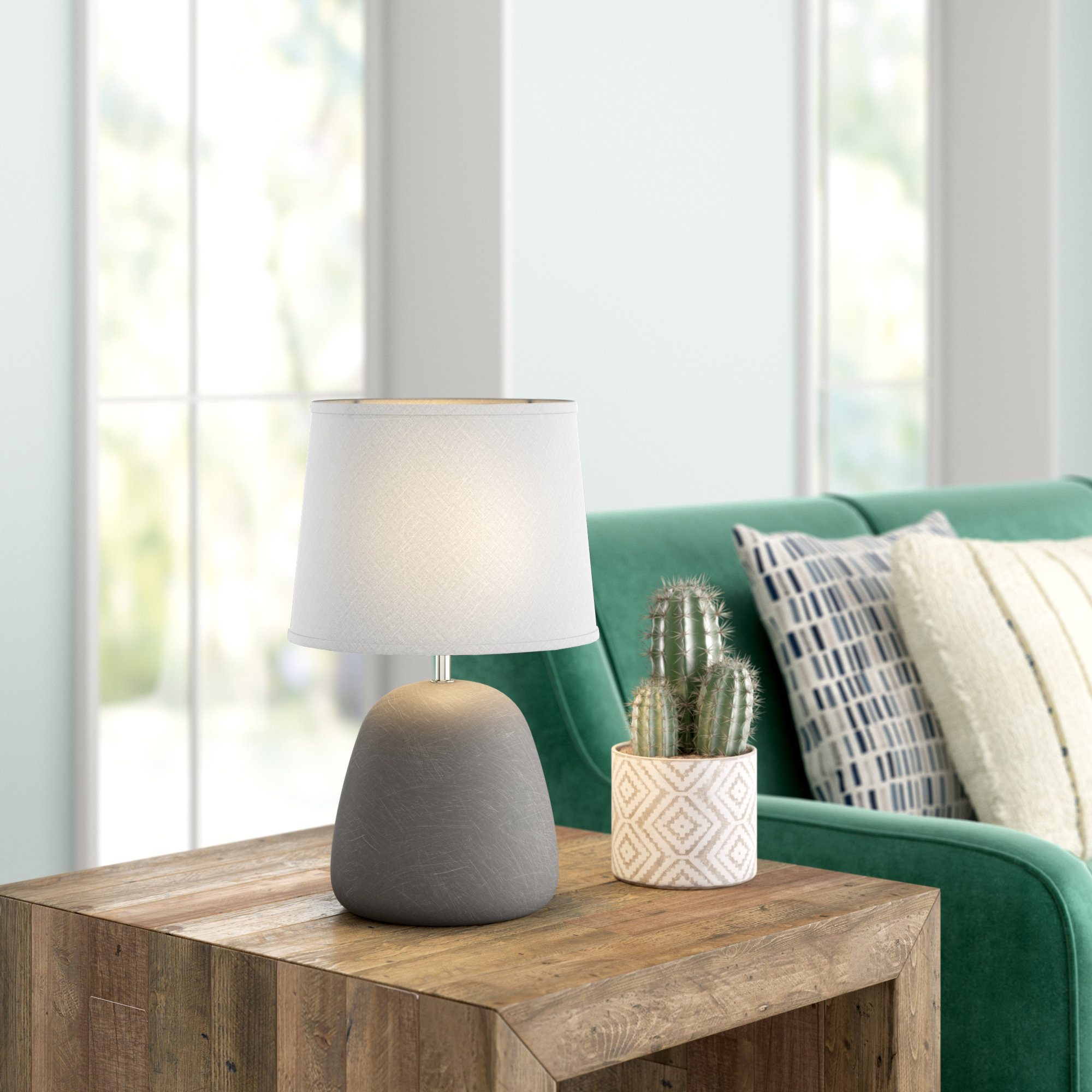 Ebern Designs Magnani 16.5" Grey Table Lamp & Reviews - Wayfair Canada