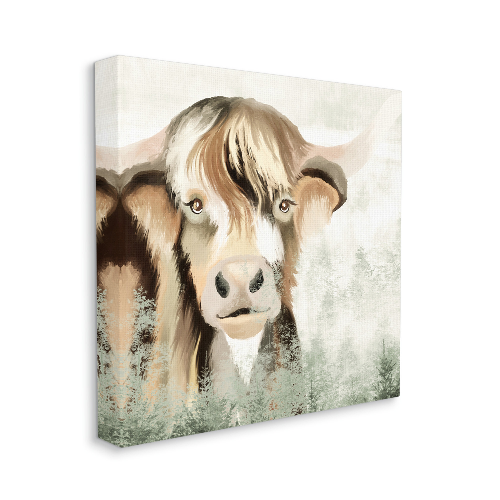 Stupell Industries Highland Cattle Nature Trees Collage by Elizabeth ...