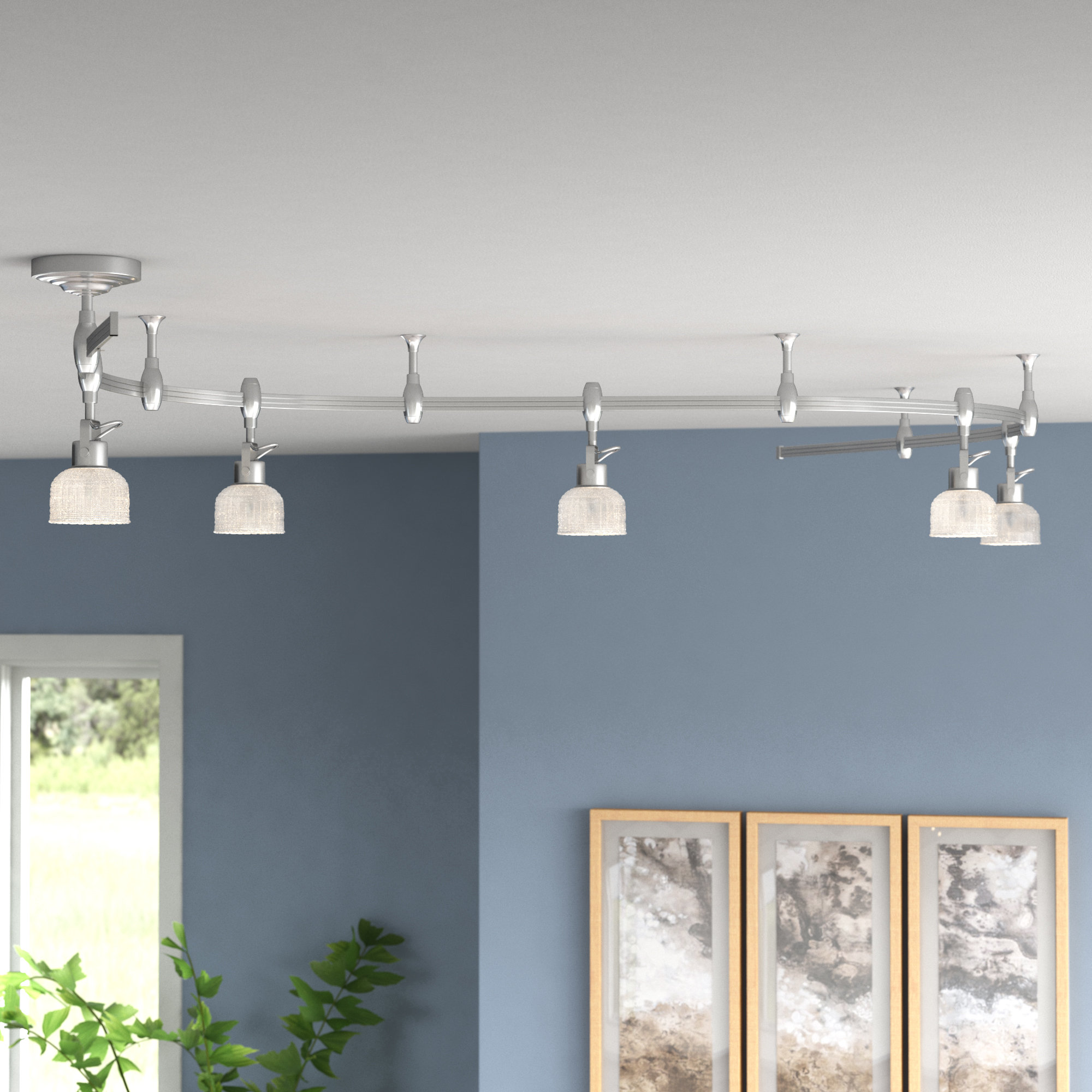 Ebern Designs Fredericktown 108" 5-Light Track Kit & Reviews | Wayfair