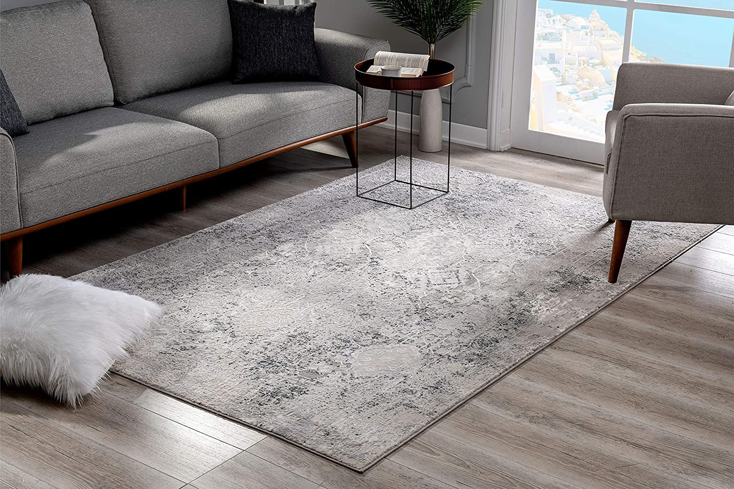 Williston Forge Chazmon Cream/Gray Rug | Wayfair