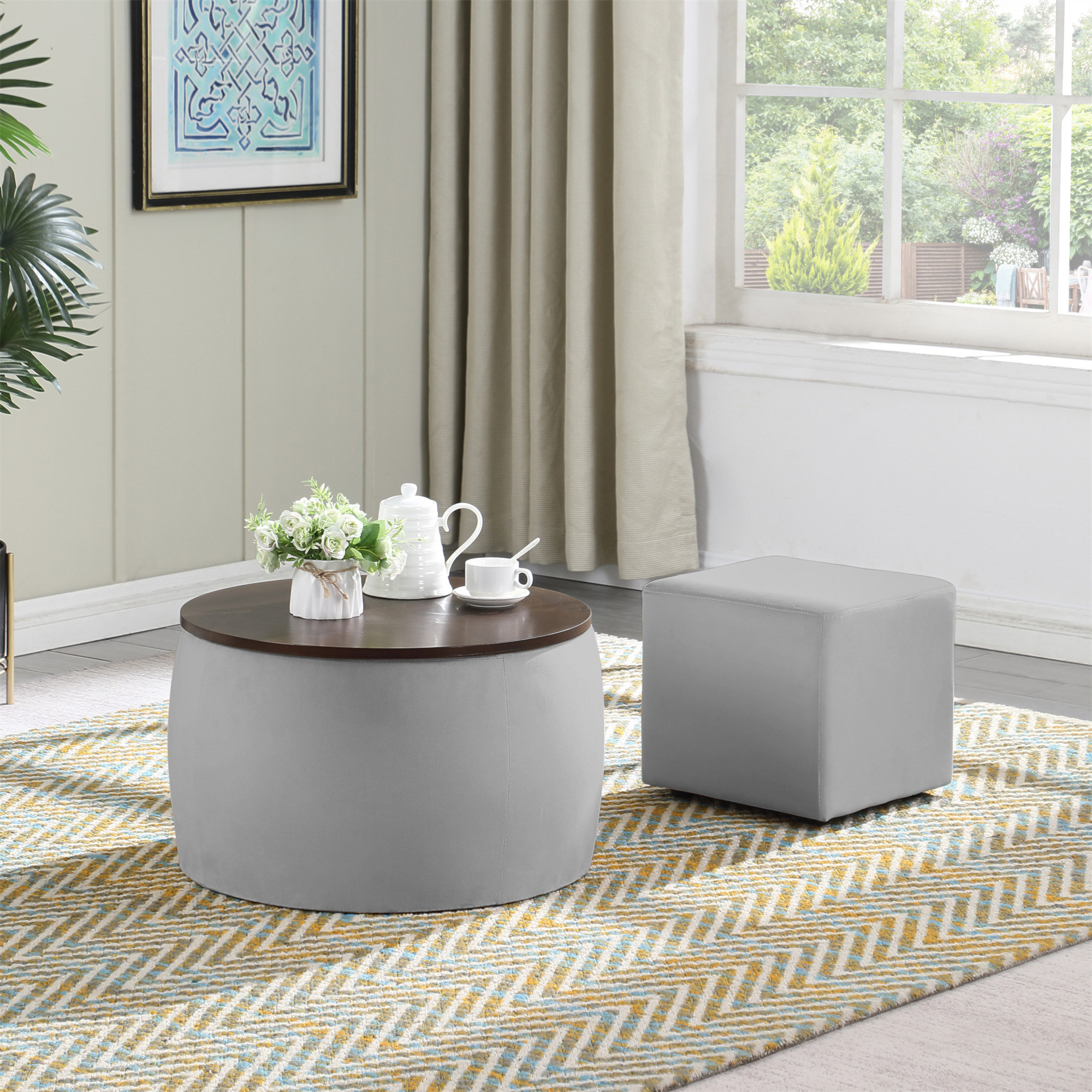 STYLISH Square Foot Rest Footstool For Living Room Bedroom Entryway ...