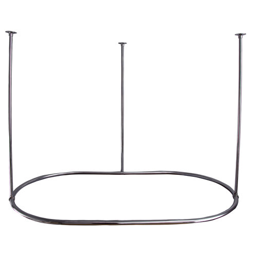 Barclay 54'' Oval Shaped Fixed Shower Curtain Rod | Wayfair
