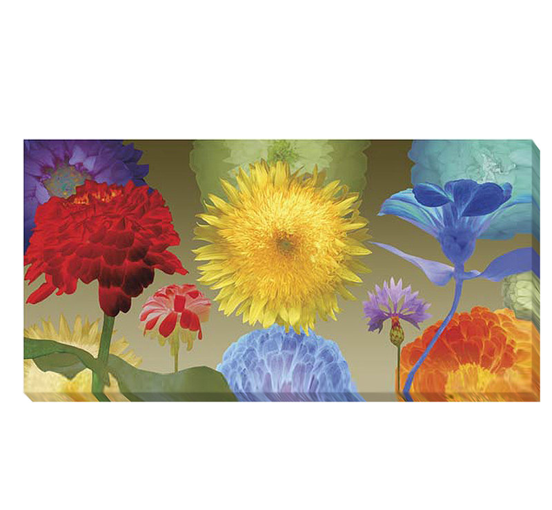 Artistic Home Gallery 'Sunflower Fireworks' by Robert Mertens Painting ...