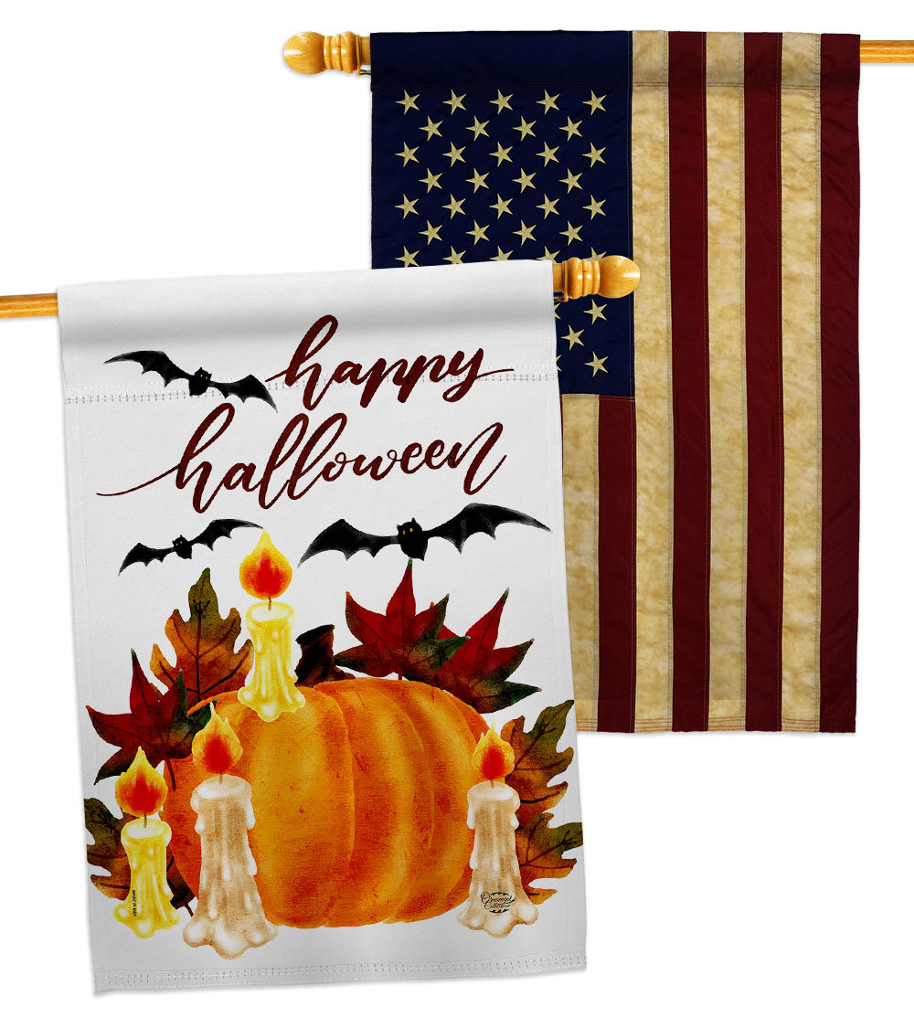 Ornament Collection Halloween Candlestick House Flags Pack Fall Yard ...