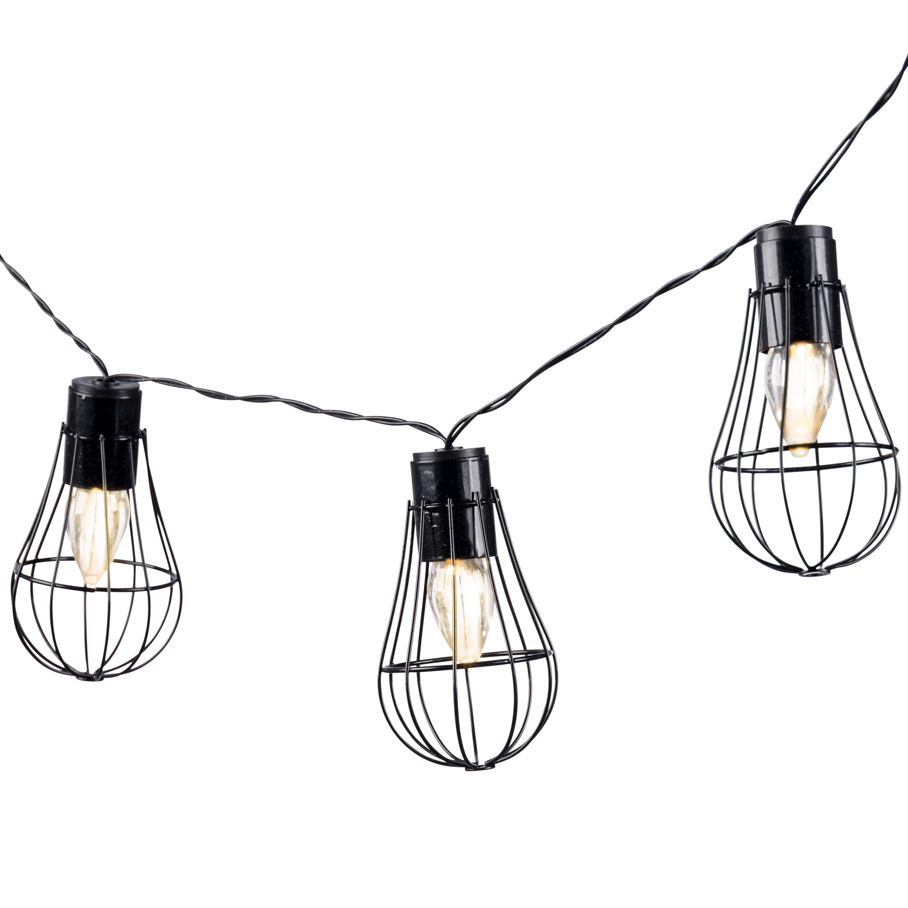 17 Stories 6 Ft. L Solar Bulb Cage Patio String Lights | Wayfair