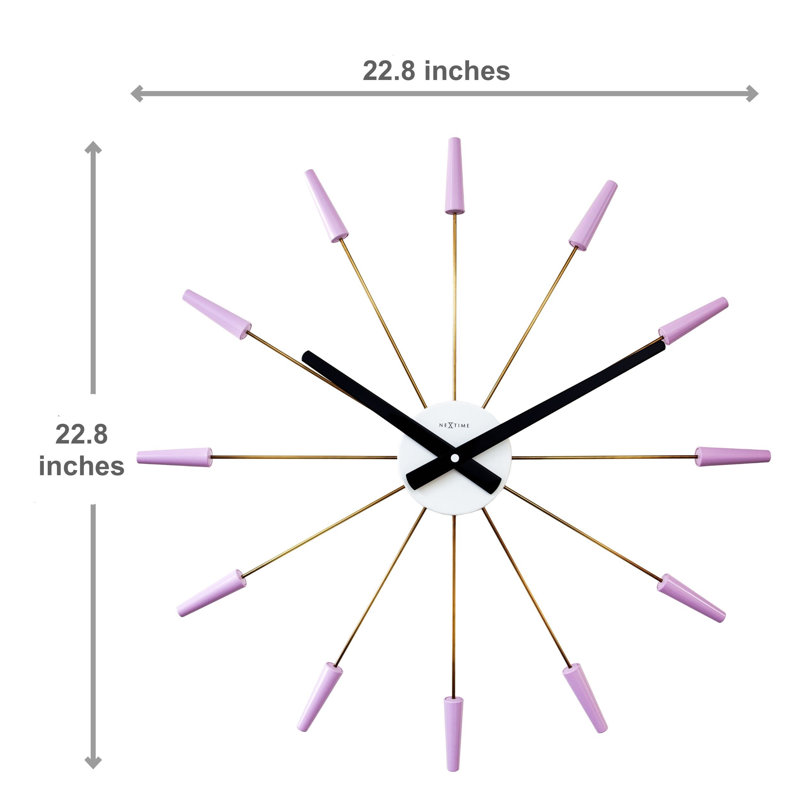 NeXtime Plug-Inn, 23-Inch, Metallic Spoke Wall Clock | Wayfair