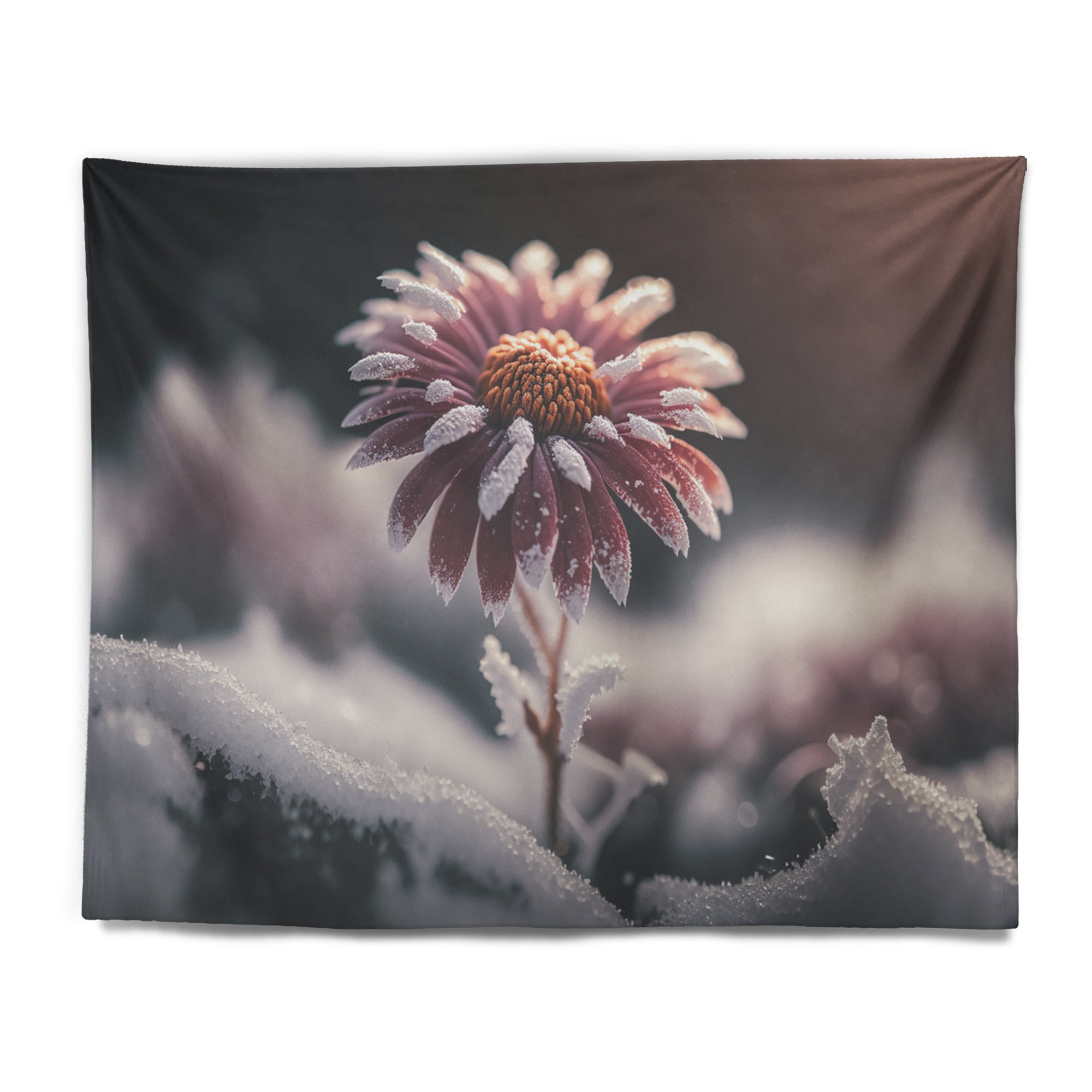 Latitude Run® Polyester a Blooming Daisy Flower in Winter I Tapestry ...