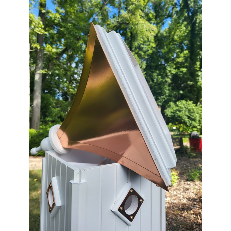 Rosalind Wheeler Large Copper Roof Birdhouse with Predator Guard, 8 ...