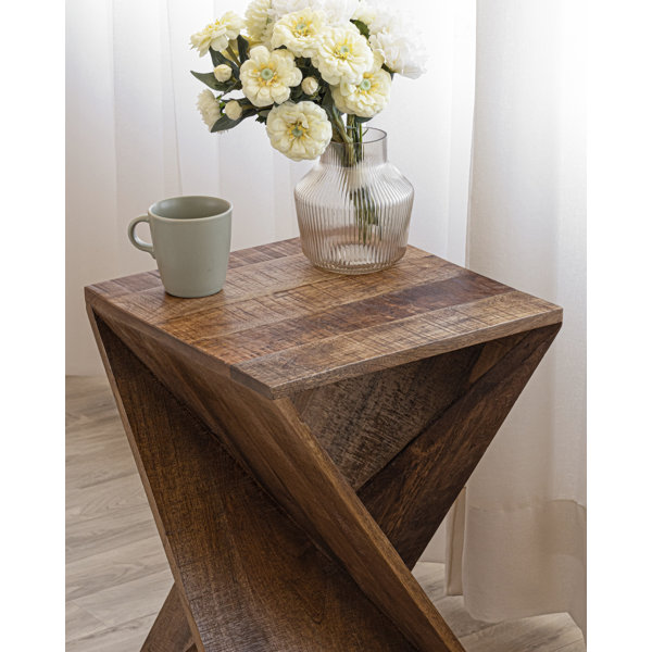 Millwood Pines Caelah Solid Wood Block End Table & Reviews | Wayfair