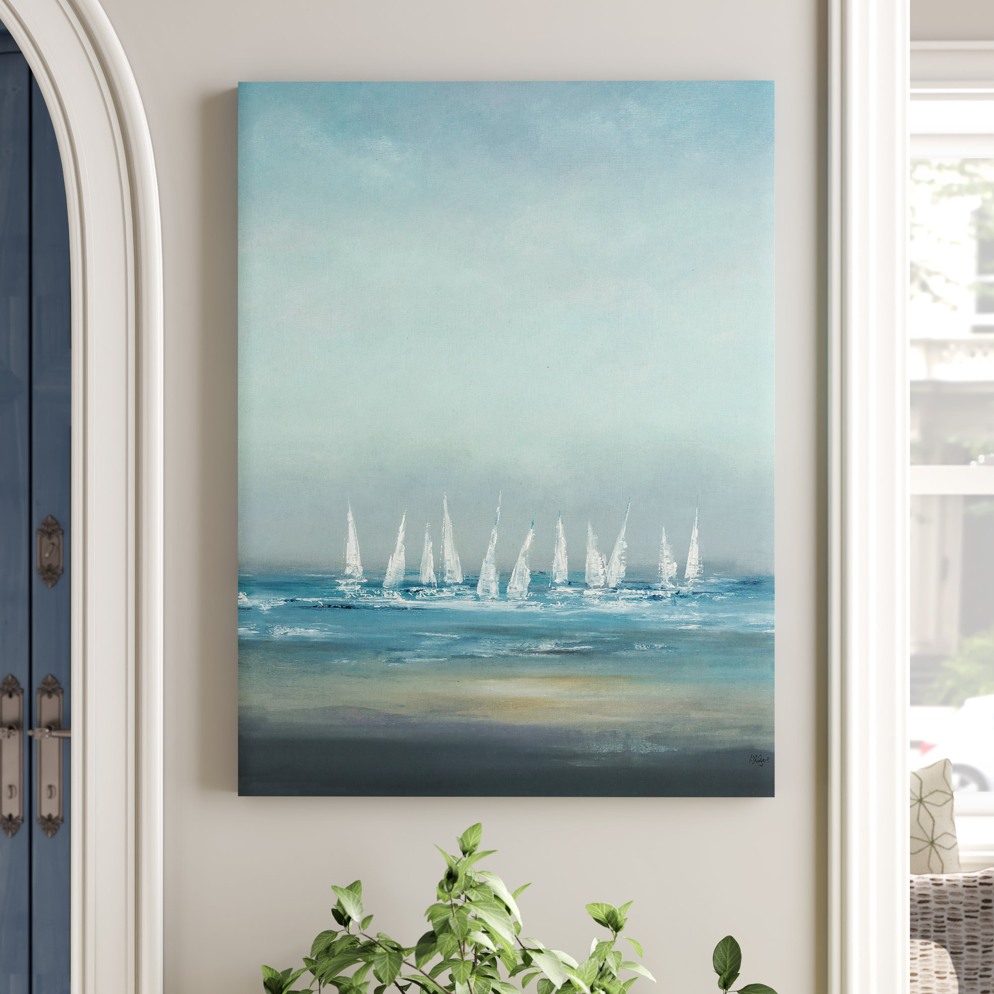 Highland Dunes 'The Regatta Abstract Seascape' - Graphic Art Print ...