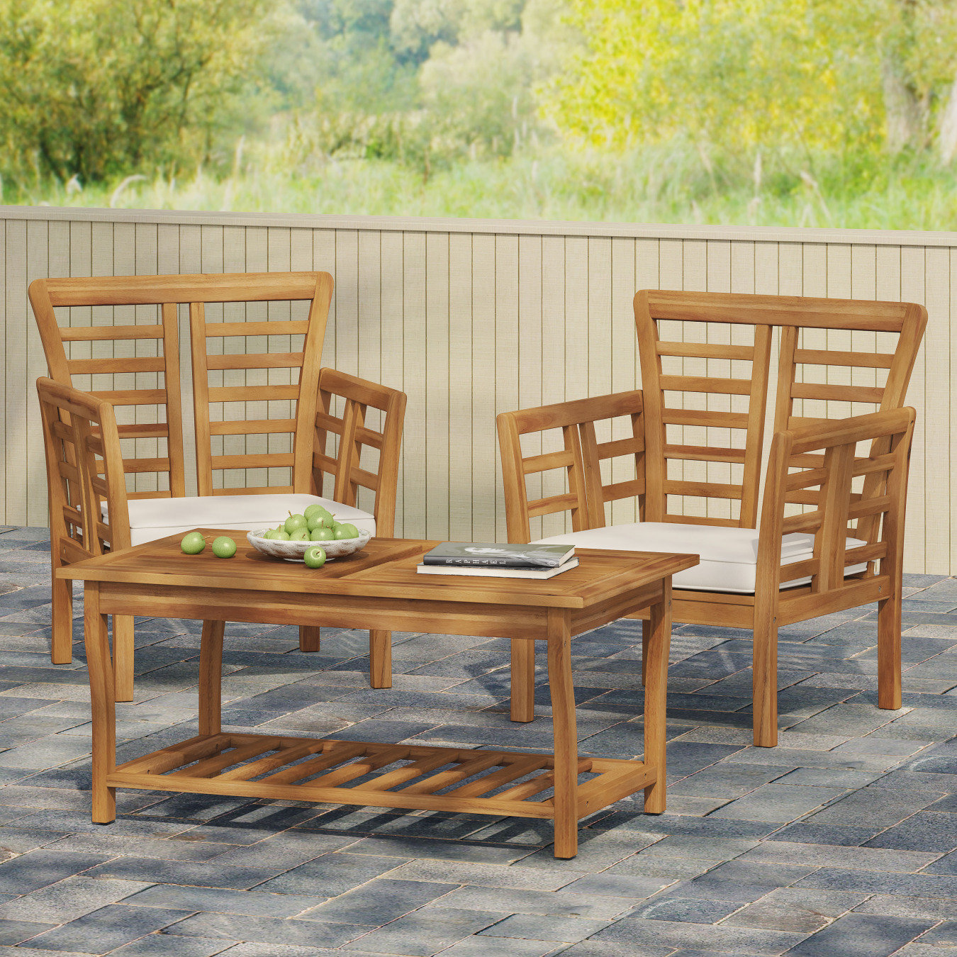 Dakota Fields CAYDON 2 CLUB CHAIRS + TABLE | Wayfair