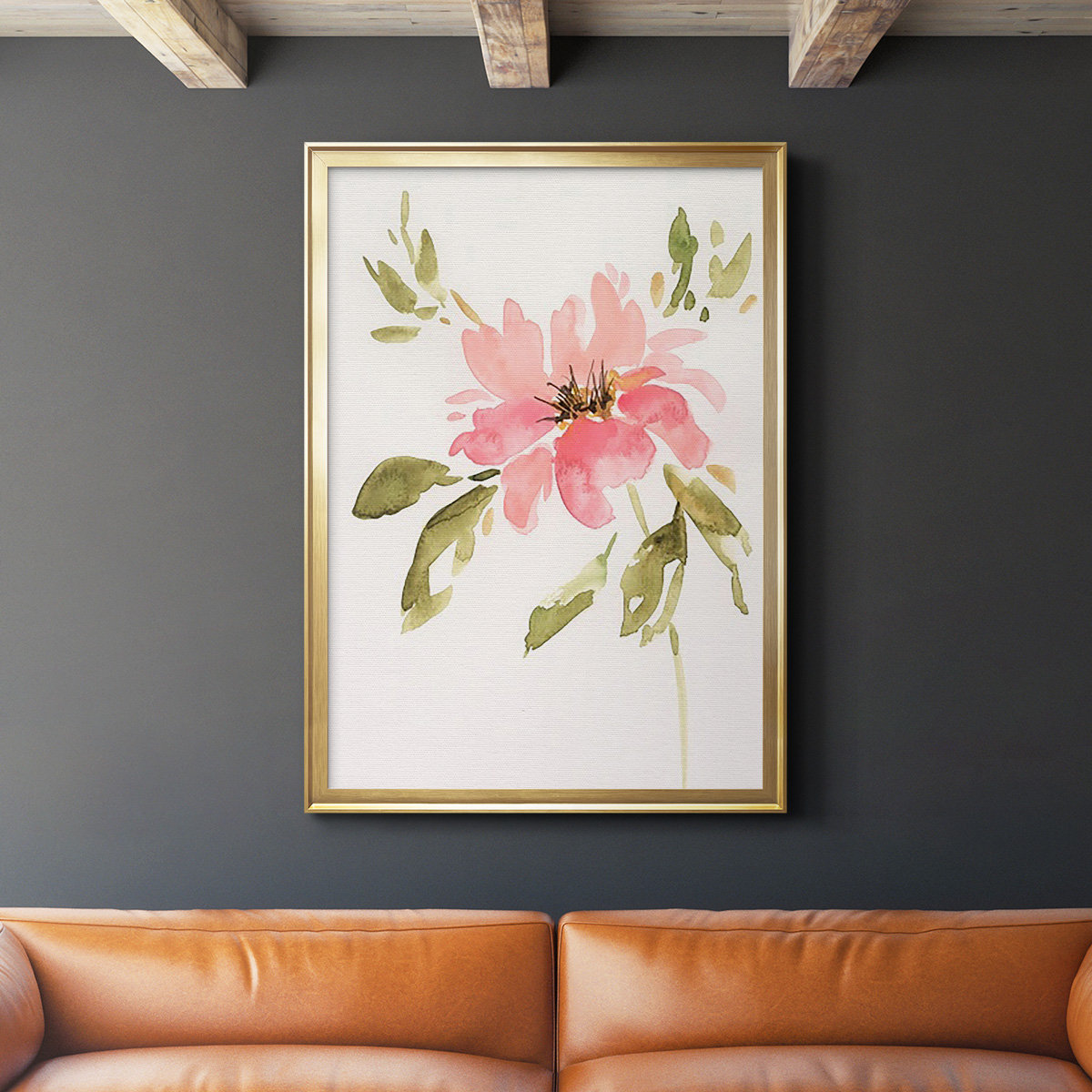 Wexford Home One Pink Bloom II - Picture Frame Print on Paper | Wayfair