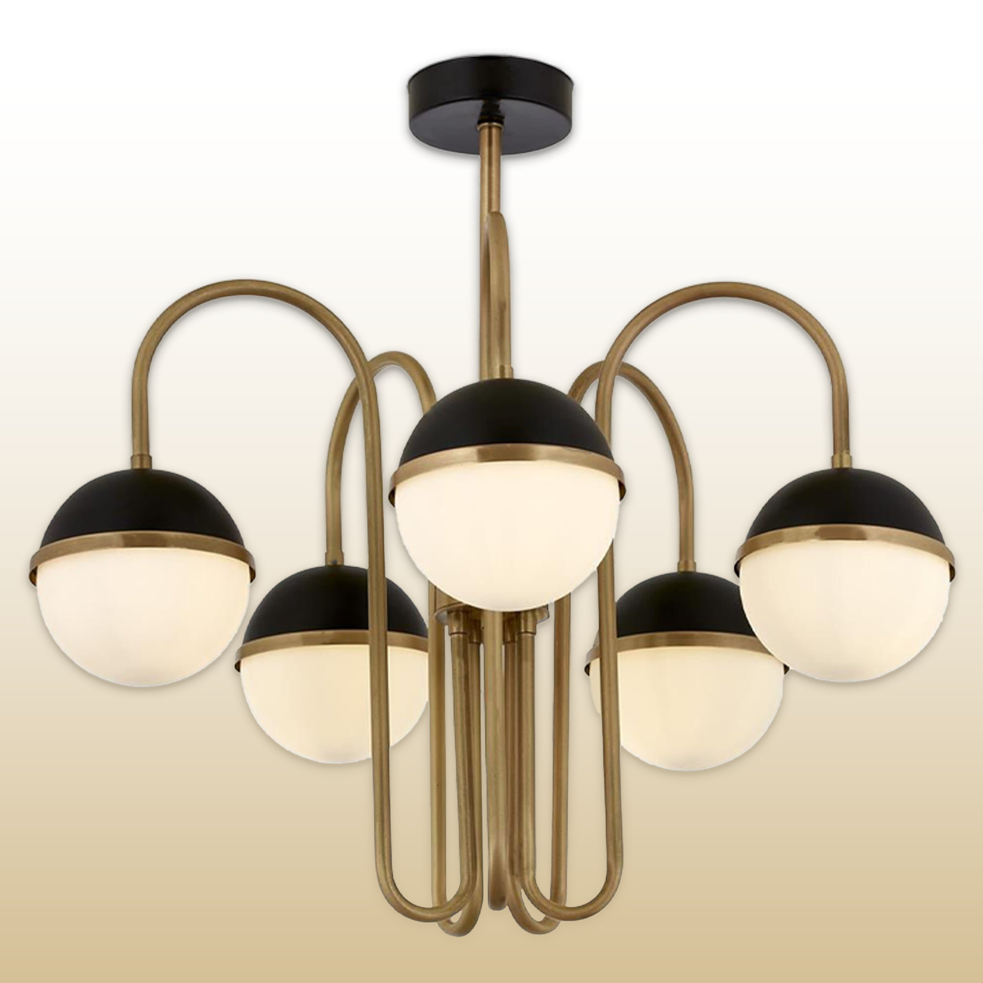 Corrigan Studio Metal Body Glass Cap Vintage Chandelier - Wayfair Canada