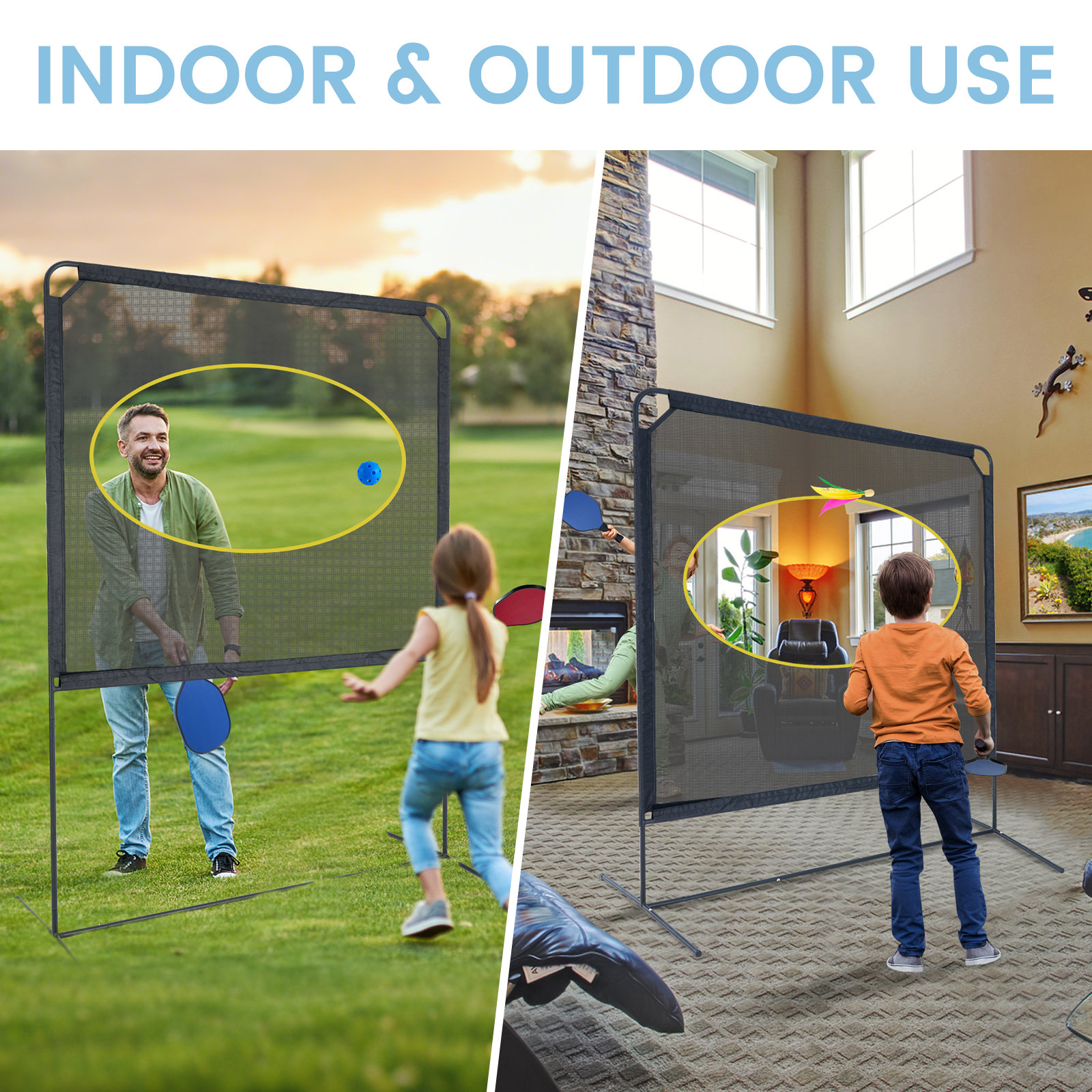 ShangQuan WuLiu Paddle Games with Net, A Racket Game, Fun Games for ...