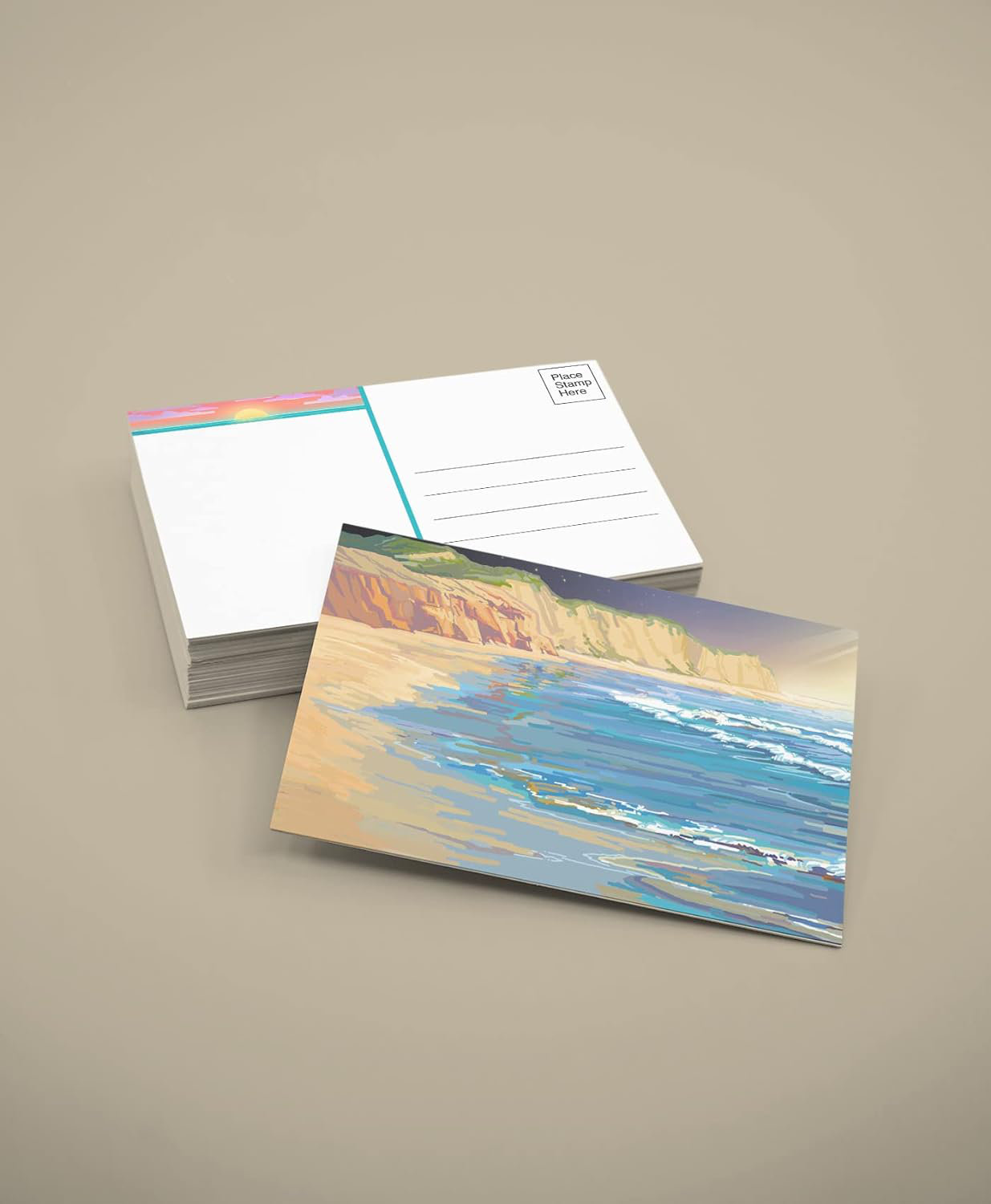 The Holiday Aisle® - 40 Sea Side Beach Postcards, 4 x 6 Beach Sand ...