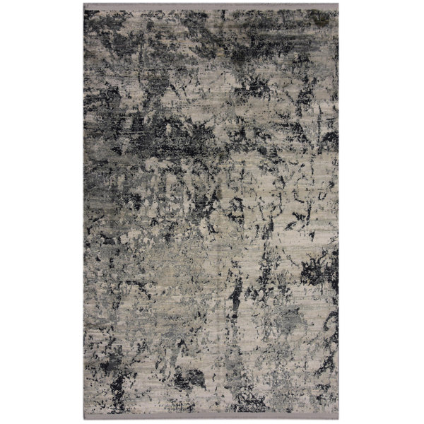 Bakero Verona Abstract Machine Woven Grey Area Rug | Wayfair.co.uk