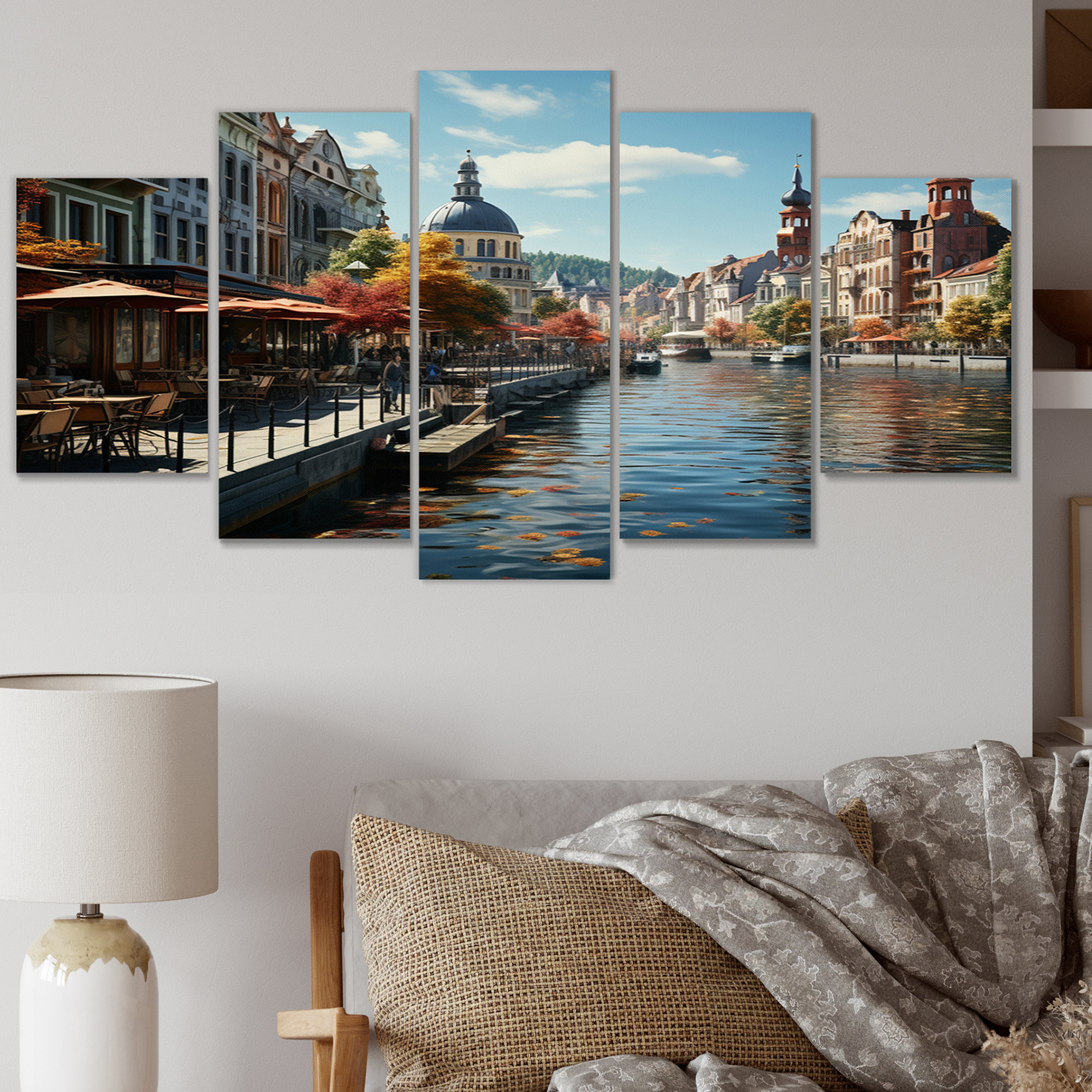 Ebern Designs " Germany Waterfront Charm City I " 5 - Pieces | Wayfair