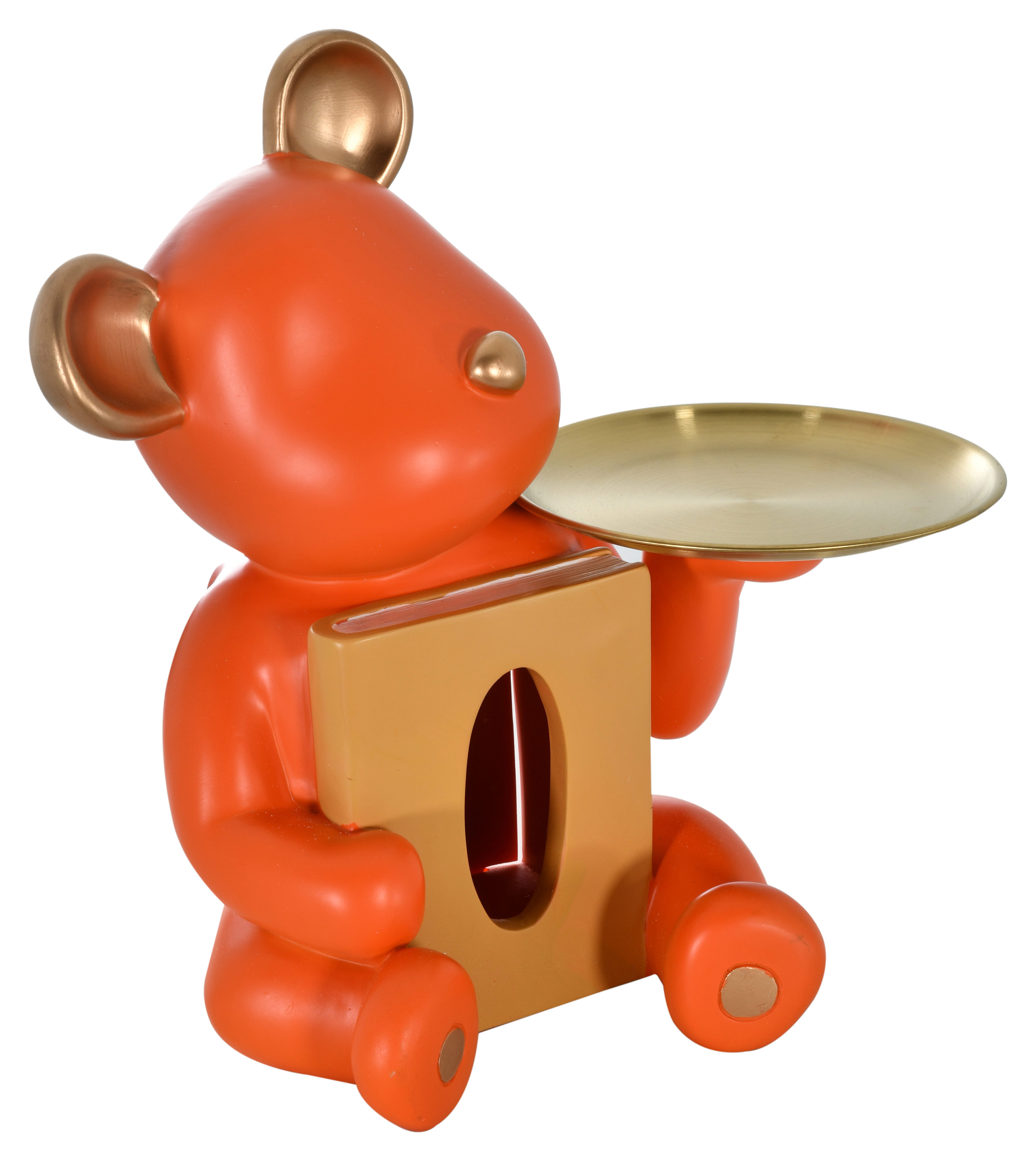 Mercer41 Feel Better Bear Orange Butler Statue Tissue Box Holder | Wayfair